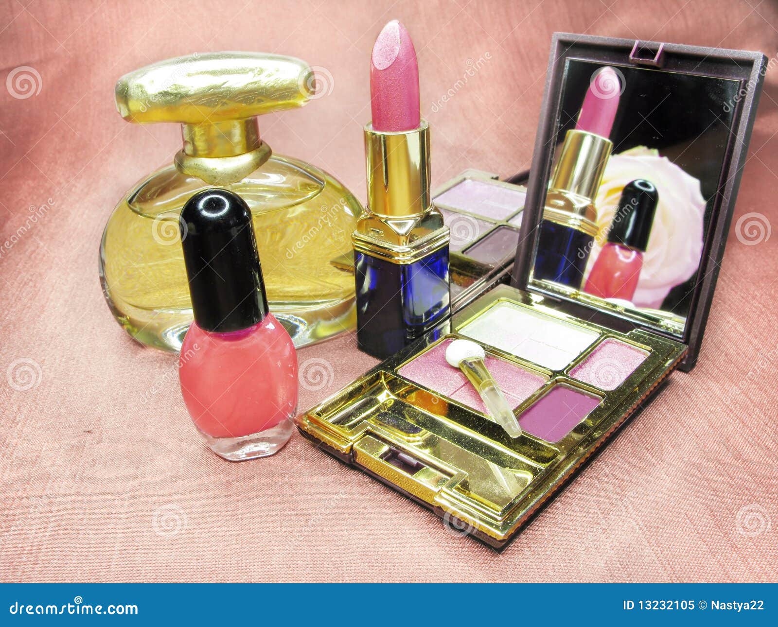 Cosmetic set for makeup stock image. Image of cosmetics - 13232105