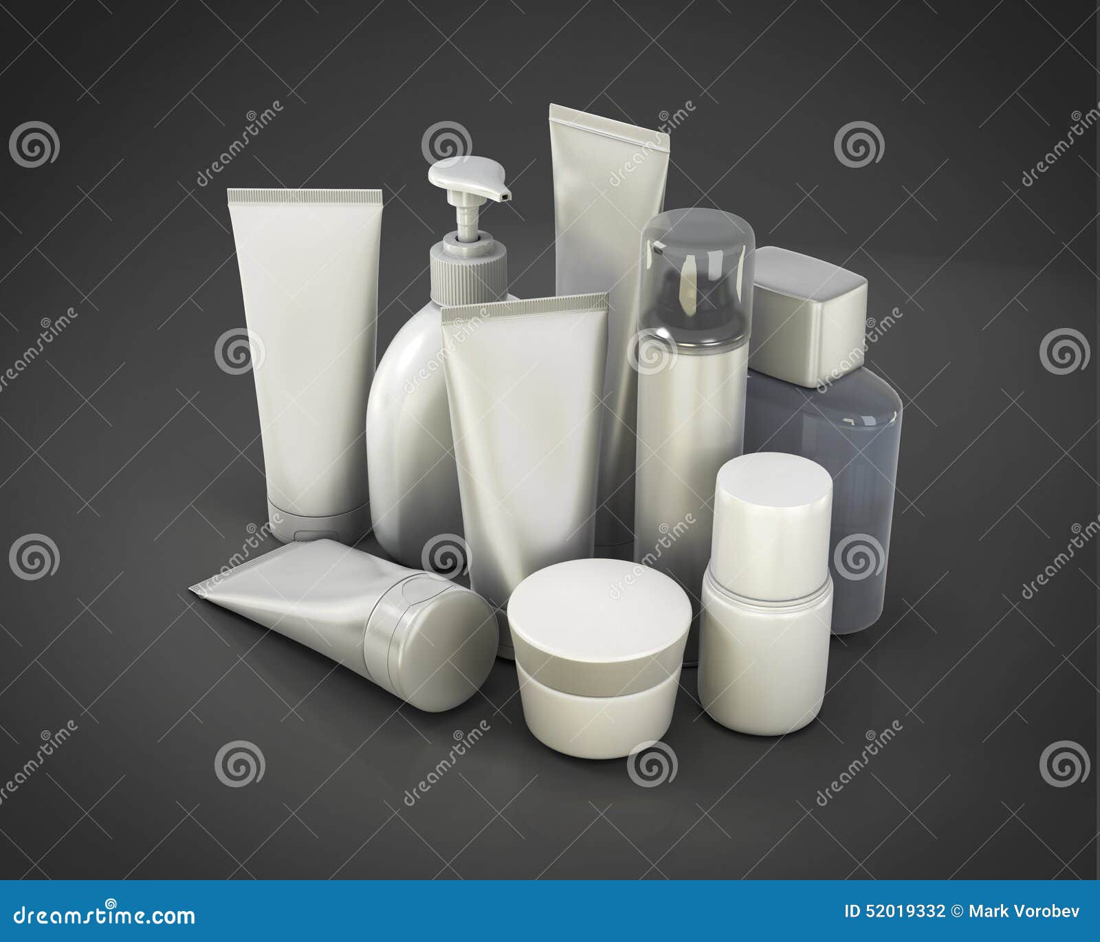 Cosmetic Set from Various Means Stock Illustration - Illustration of ...