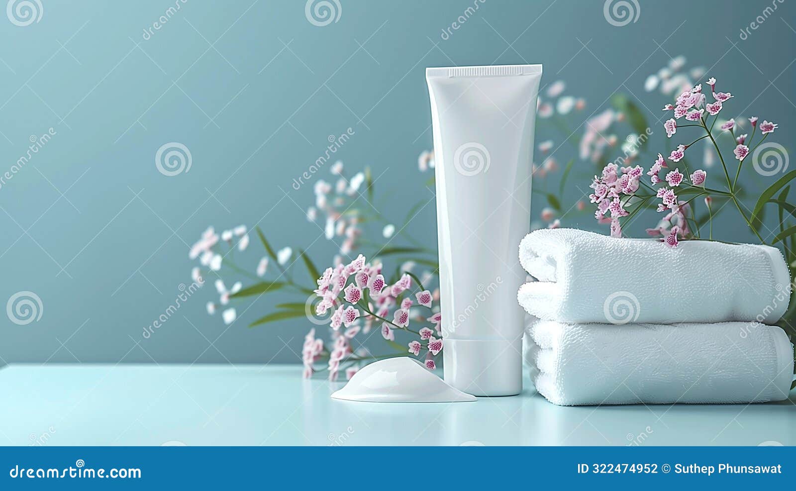 Cosmetic Simple and Clean Image. Generate AI Stock Illustration ...