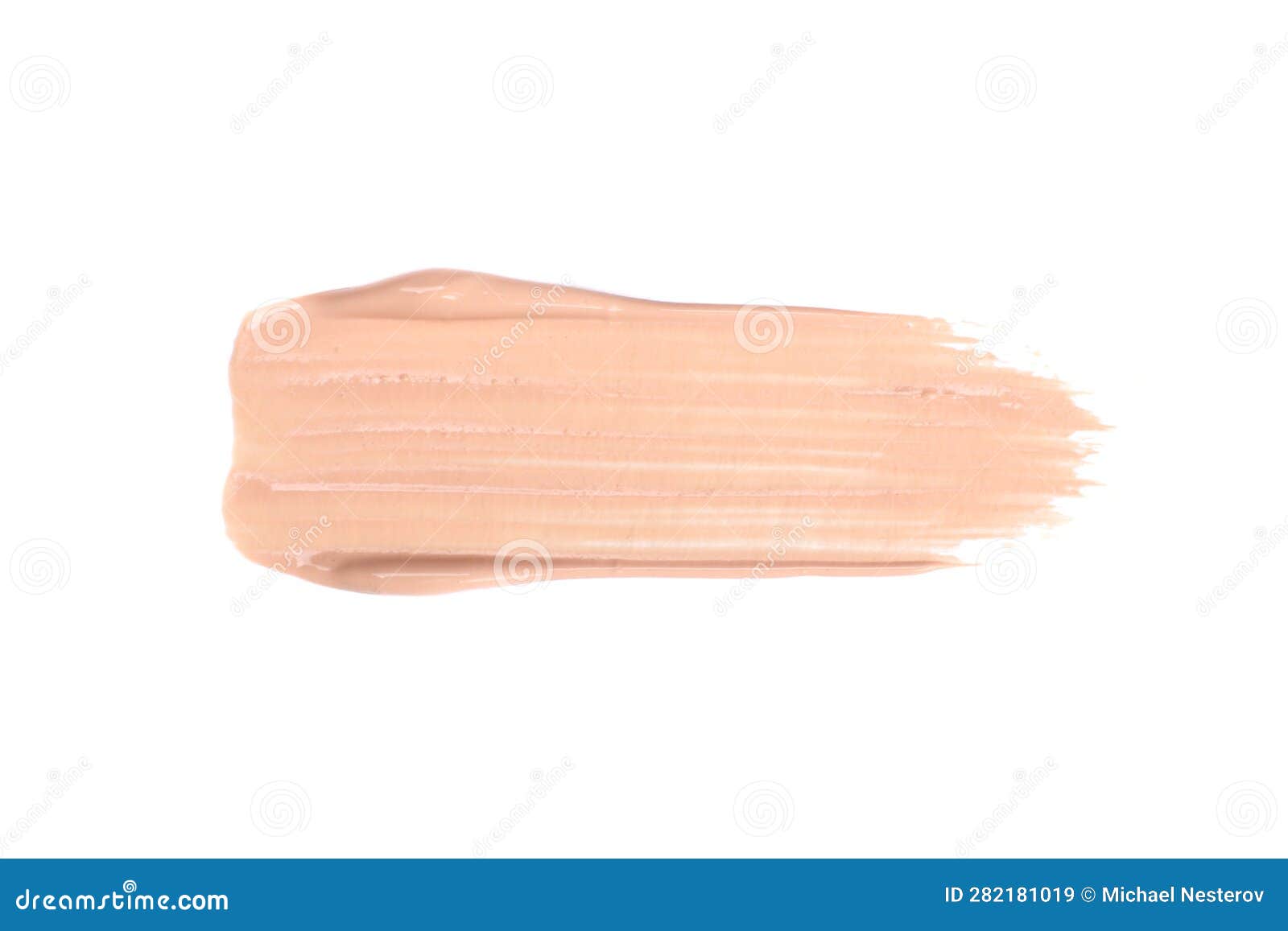 Cosmetic Smear Foundation Cream Isolated on White Background Stock ...