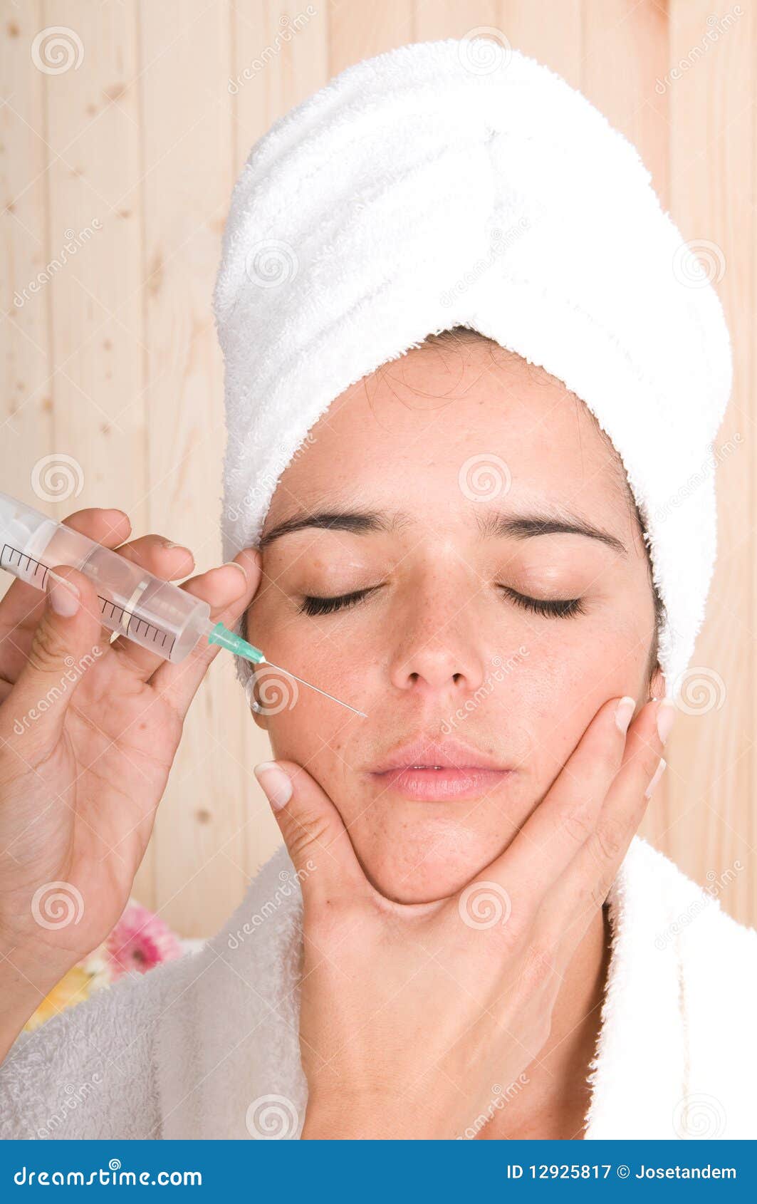 Cosmetic Treatment with Botox Injection Stock Image - Image of care ...