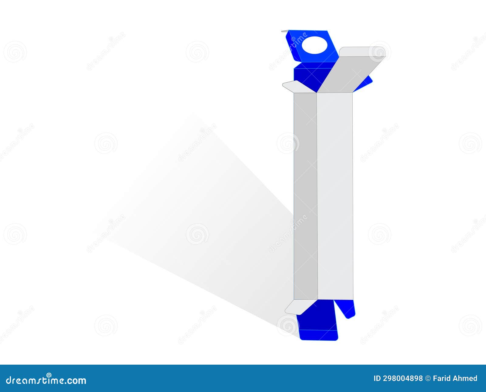 Cosmetic Tube Box Thin Dieline Template Stock Illustration ...