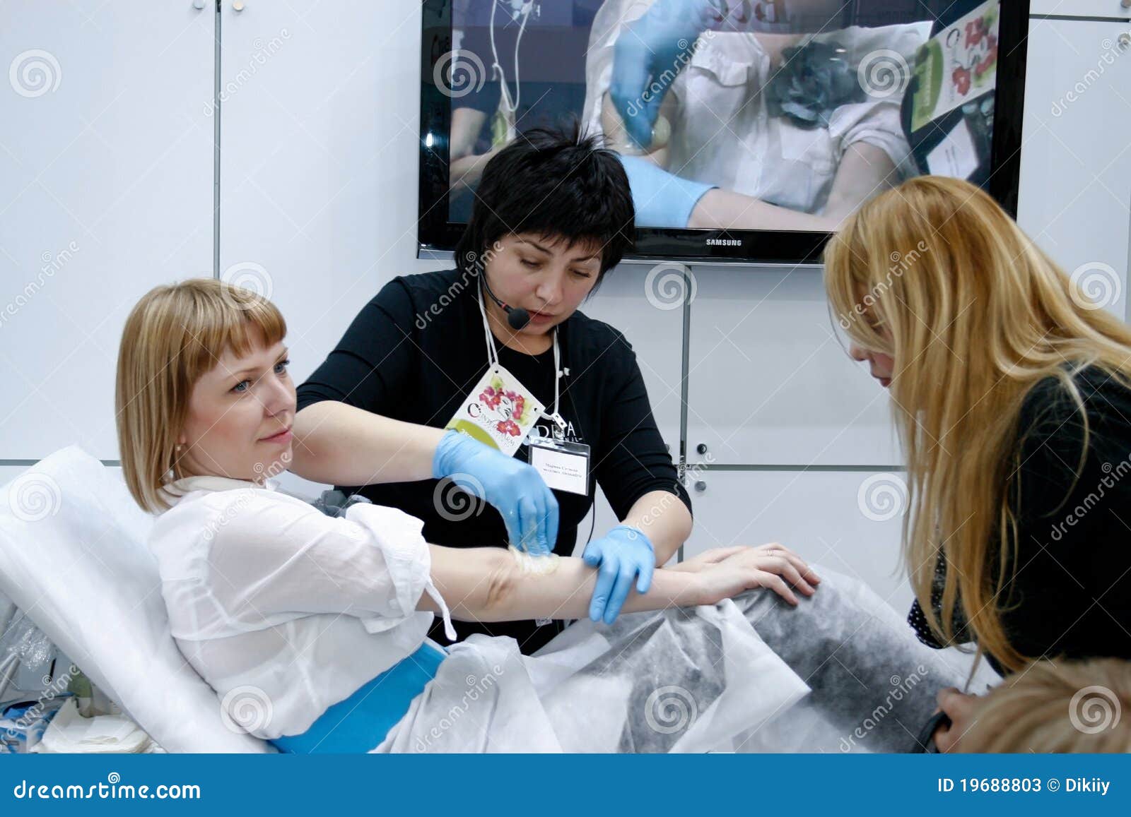 Cosmetician Makes Depilation Shugaring Editorial Stock Photo - Image of ...