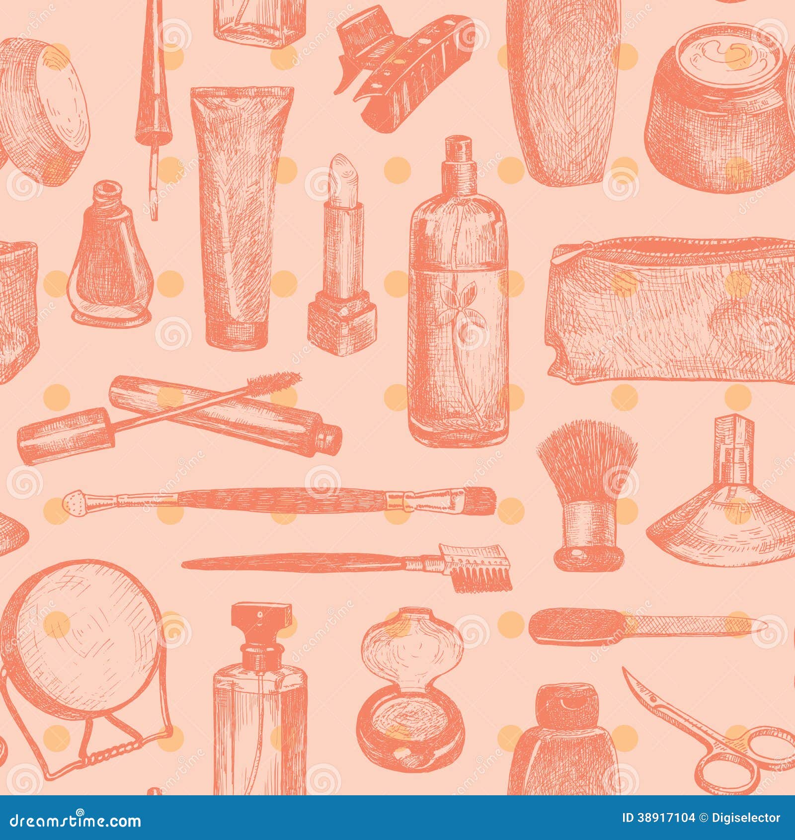 Cosmetics and Beauty Seamless Pattern Vector Stock Vector ...