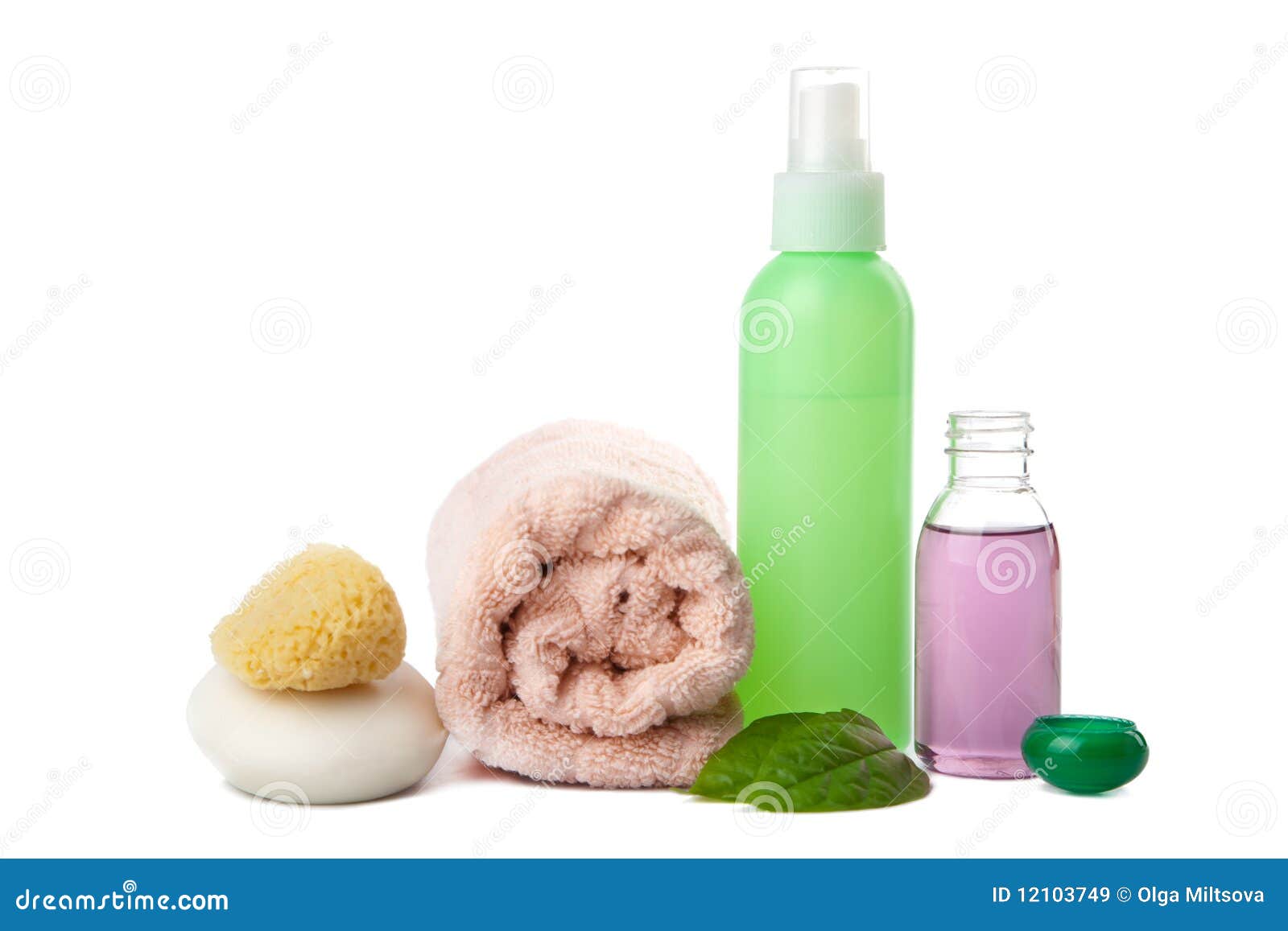 Cosmetics and Body Care Products Isolated Stock Image - Image of plant ...
