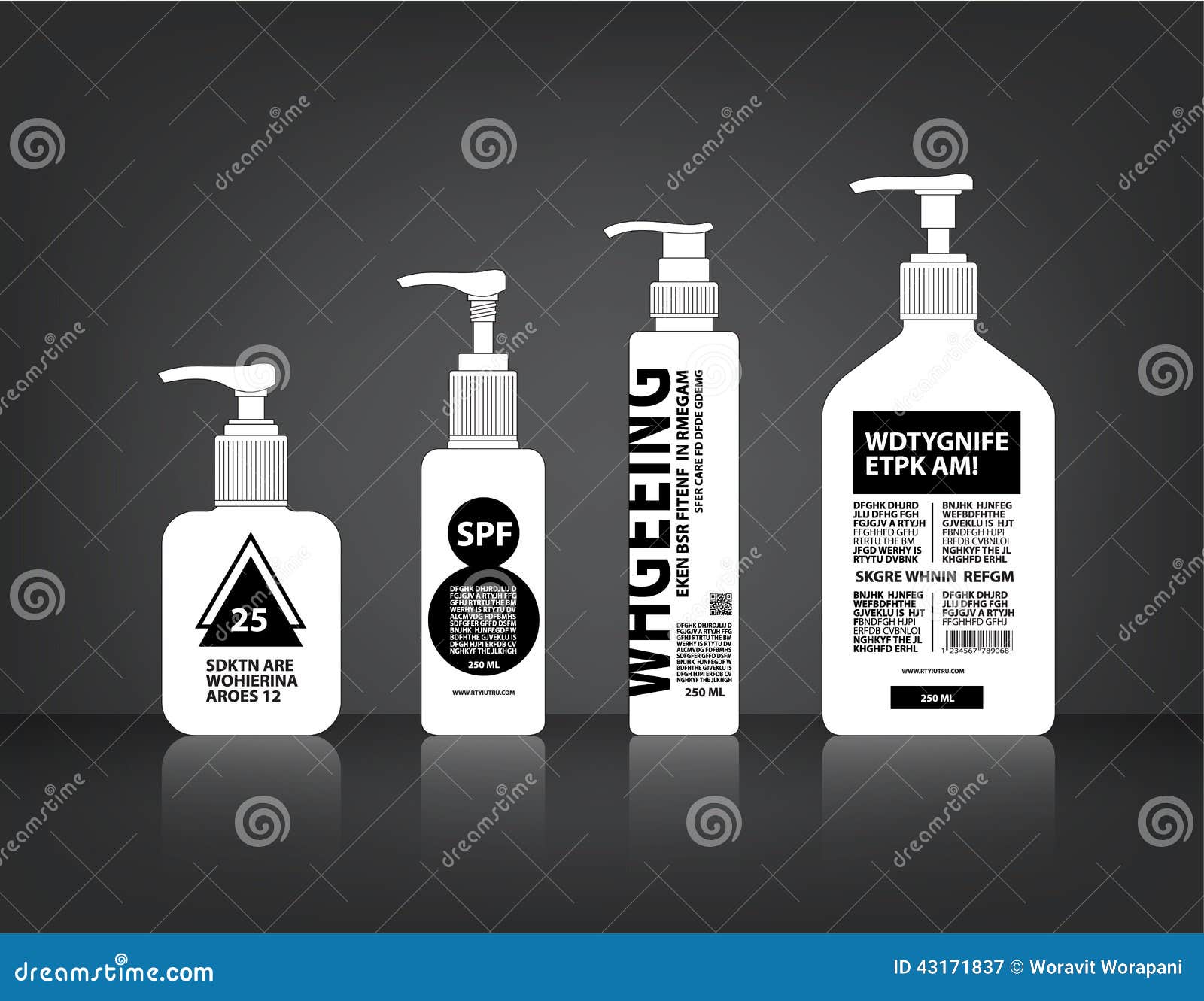 Cosmetics Bottle Packaging Vector Stock Vector - Illustration of care ...