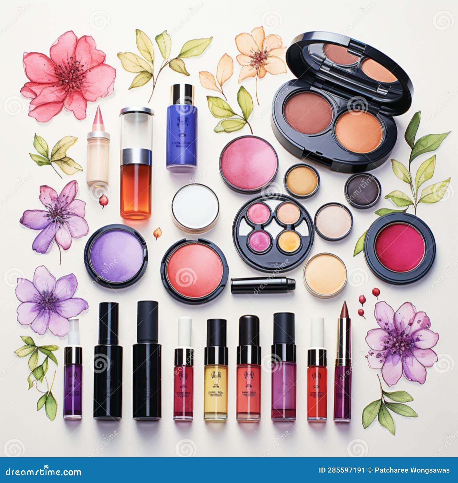 Cosmetics cartoon cute stock illustration. Illustration of circle ...