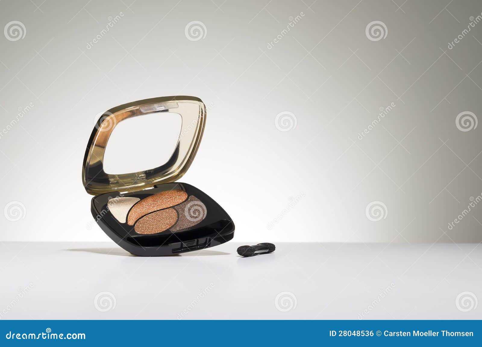 Cosmetics Compact with Eyeshadow Stock Photo - Image of brown, colours ...
