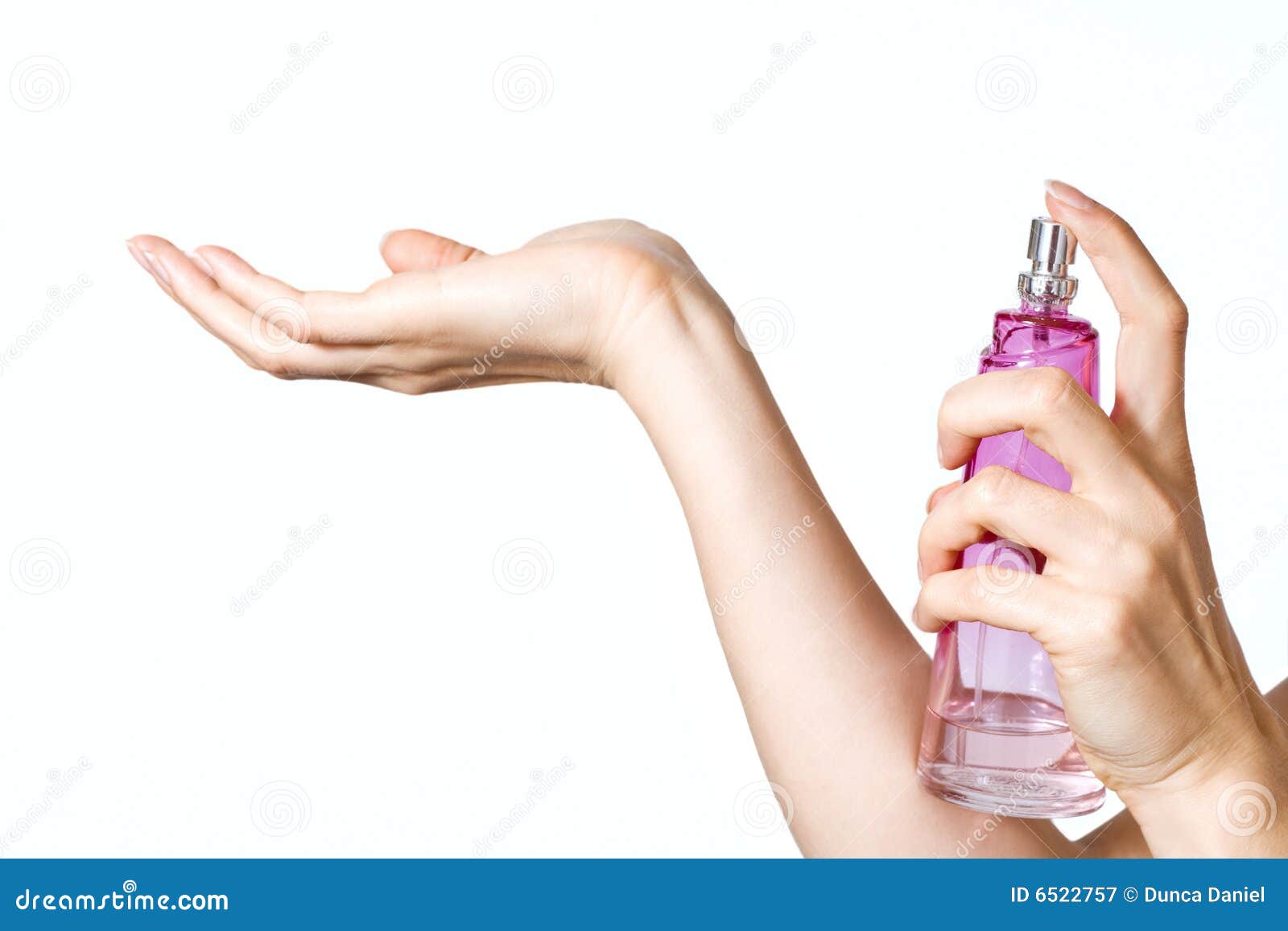 Cosmetics Concept - Woman Hands and Perfume Bottle Stock Image - Image of female, femininity ...