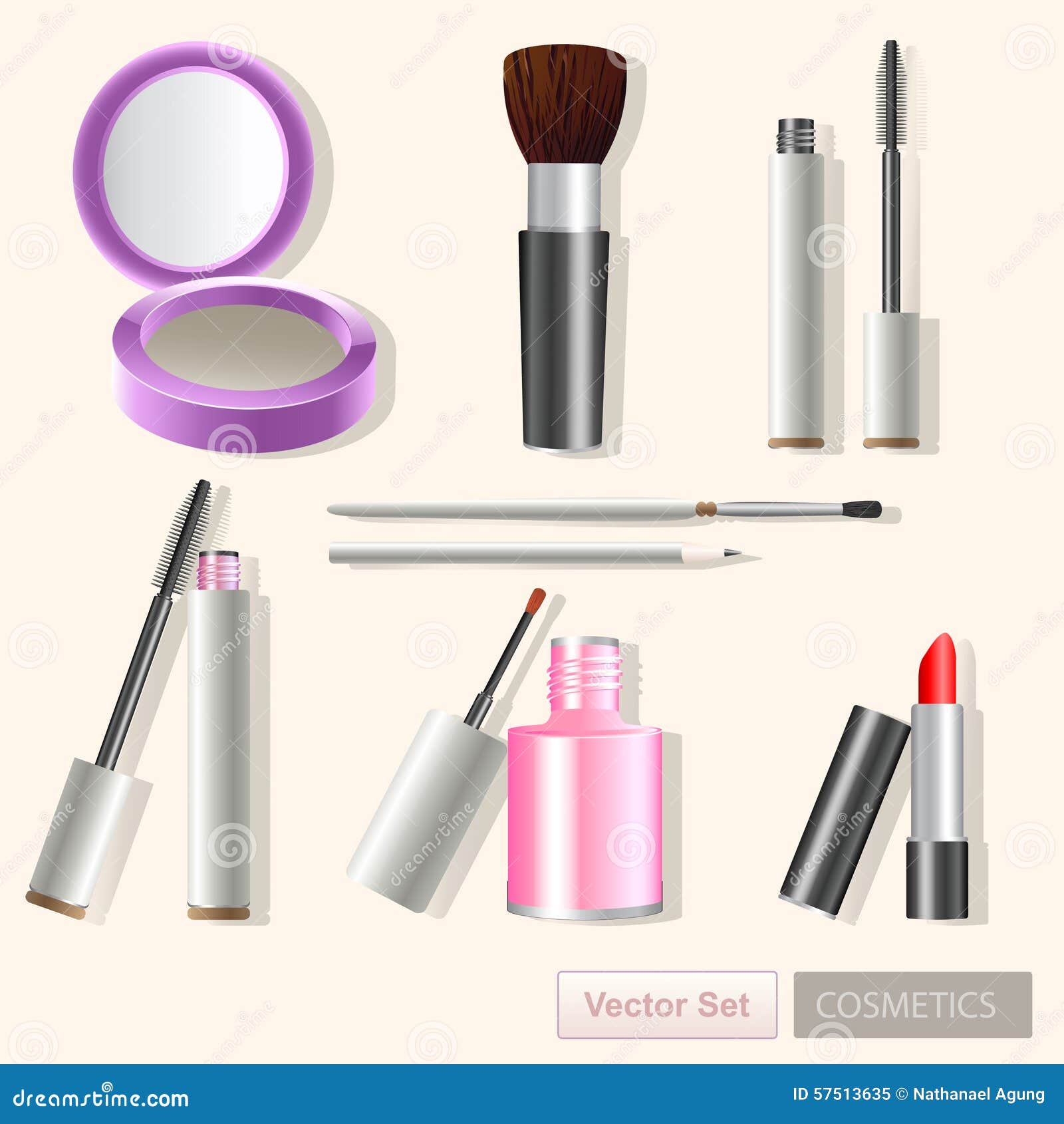 Cosmetics Design Over White Background Illustration Stock Vector ...