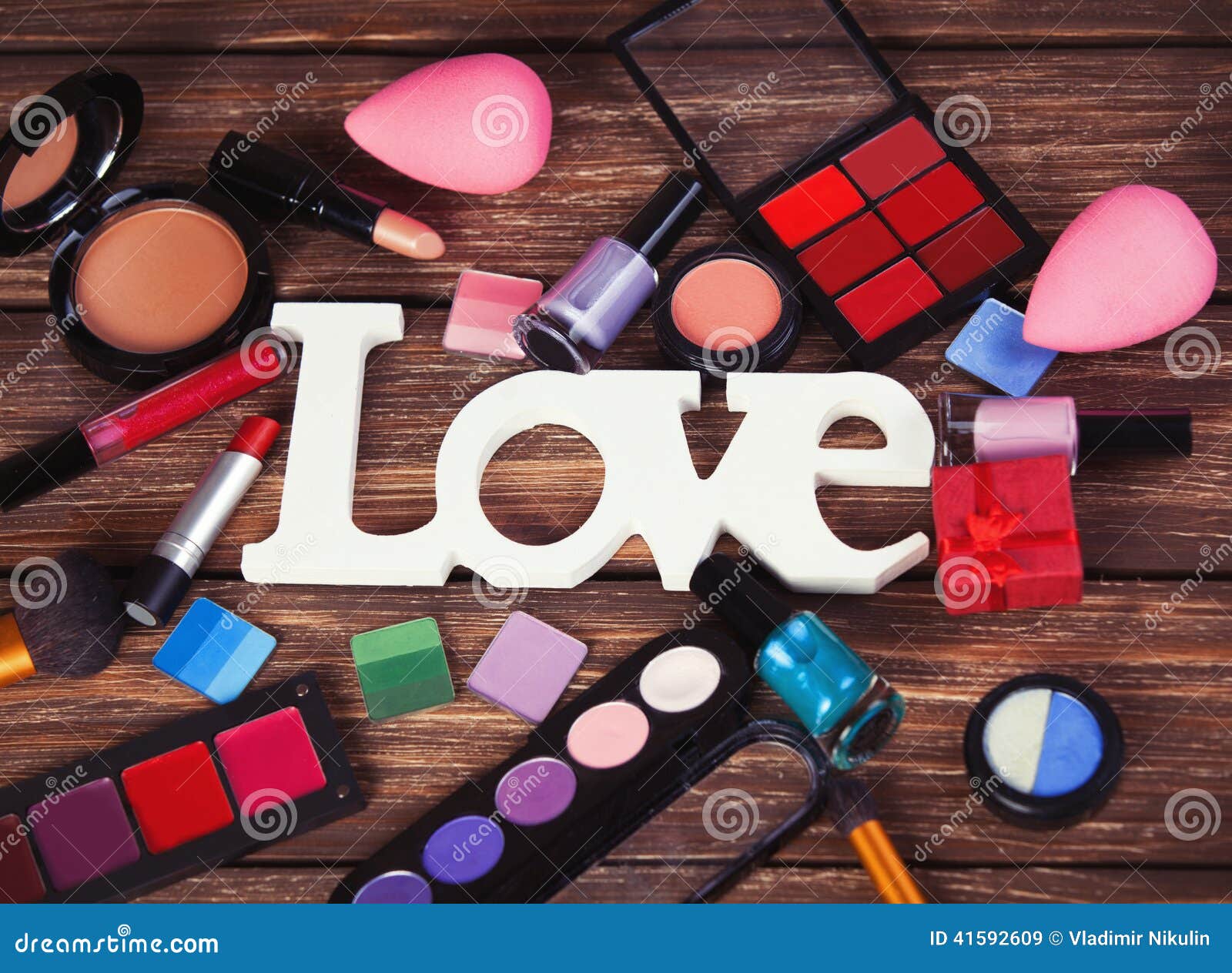 Cosmetics different stock image. Image of lips, bottle - 41592609