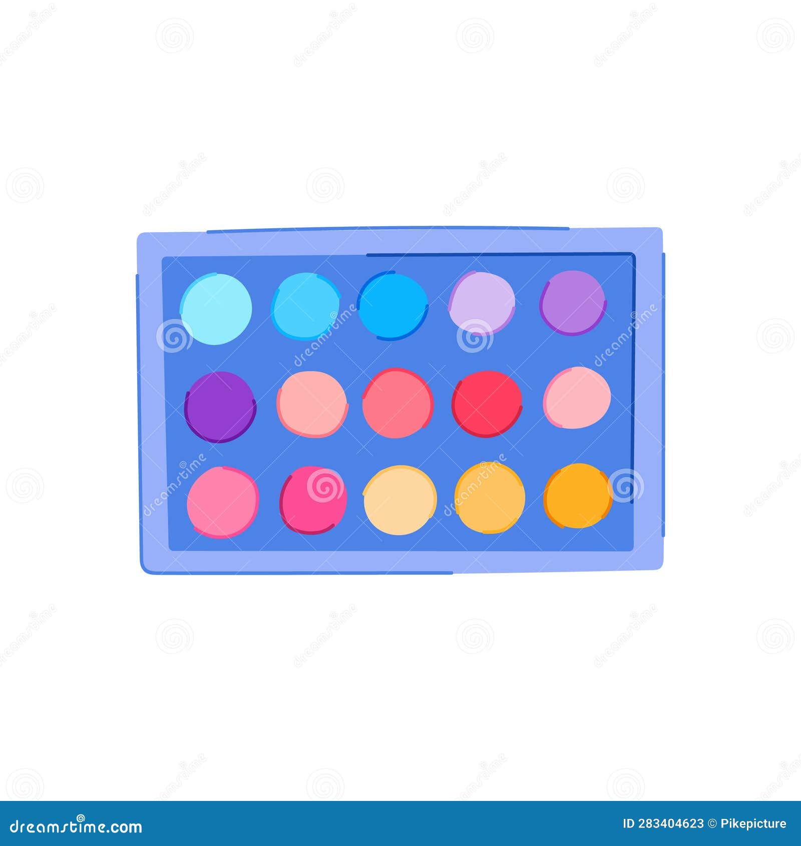Cosmetics Eyeshadow Face Cartoon Vector Illustration Stock Vector ...