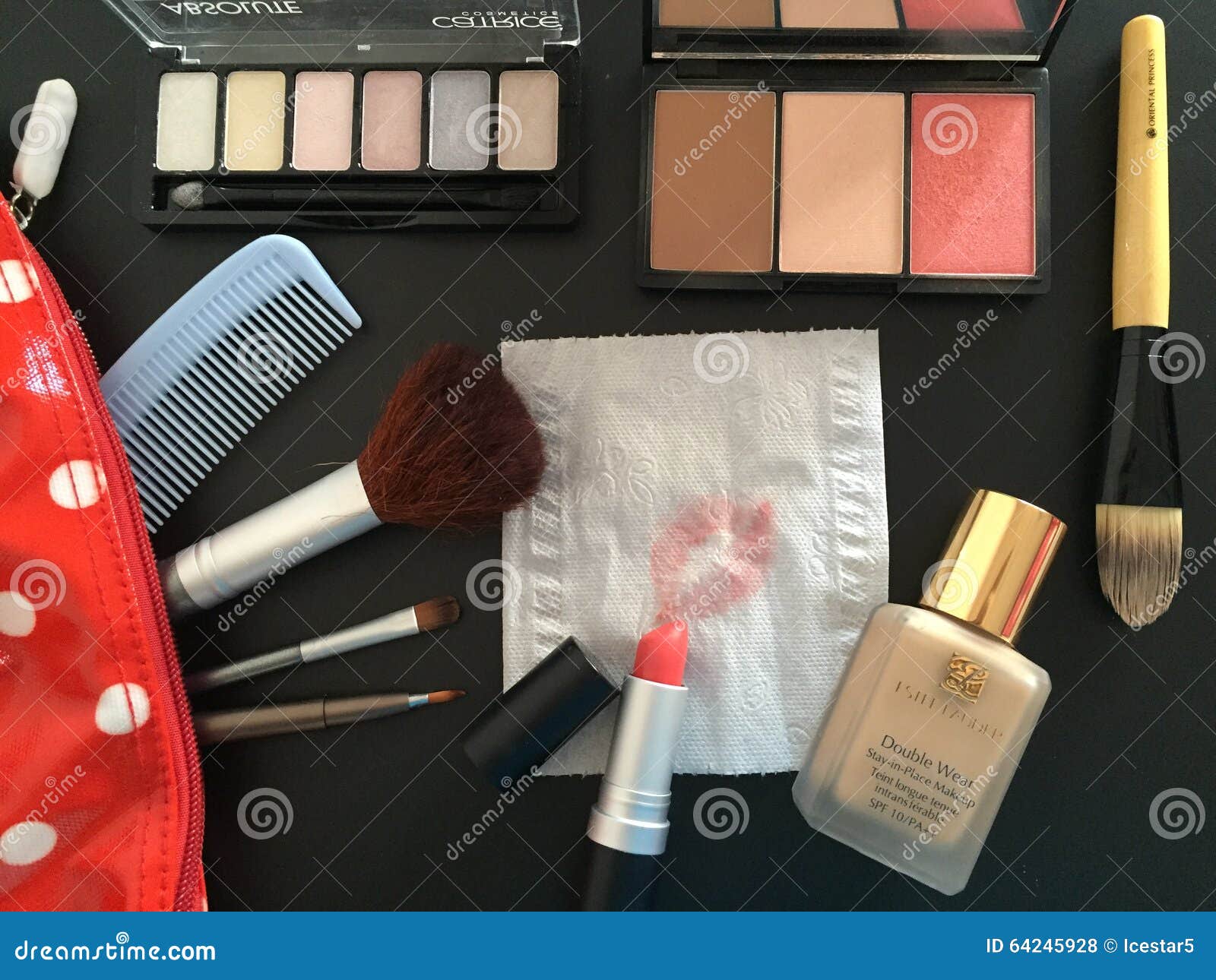 Cosmetics editorial stock photo. Image of eyeshadow, beauty - 64245928