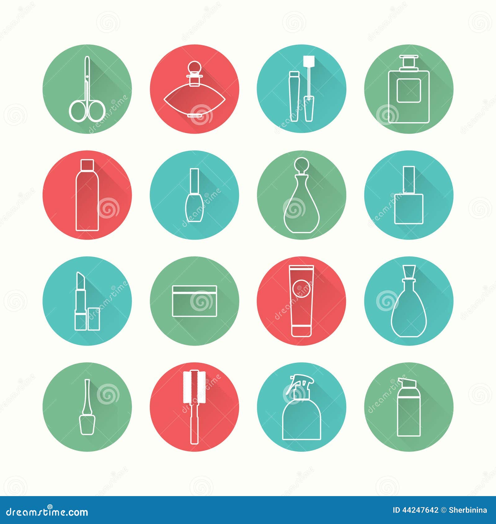 Cosmetics icon set stock vector. Illustration of eyeliner - 44247642