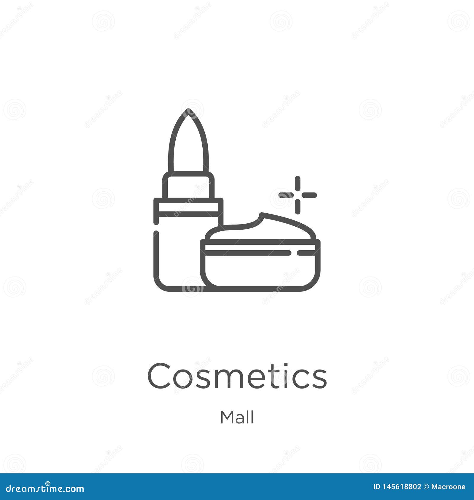 Cosmetics Icon Vector from Mall Collection. Thin Line Cosmetics Outline ...