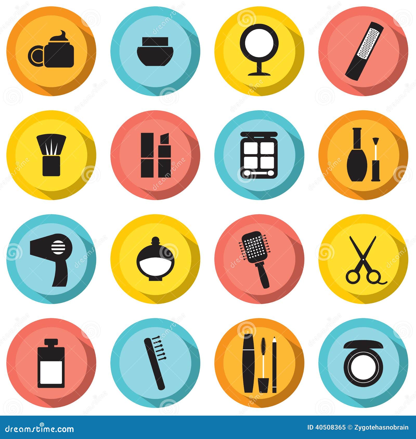 Cosmetics Icons stock vector. Illustration of mirror - 40508365
