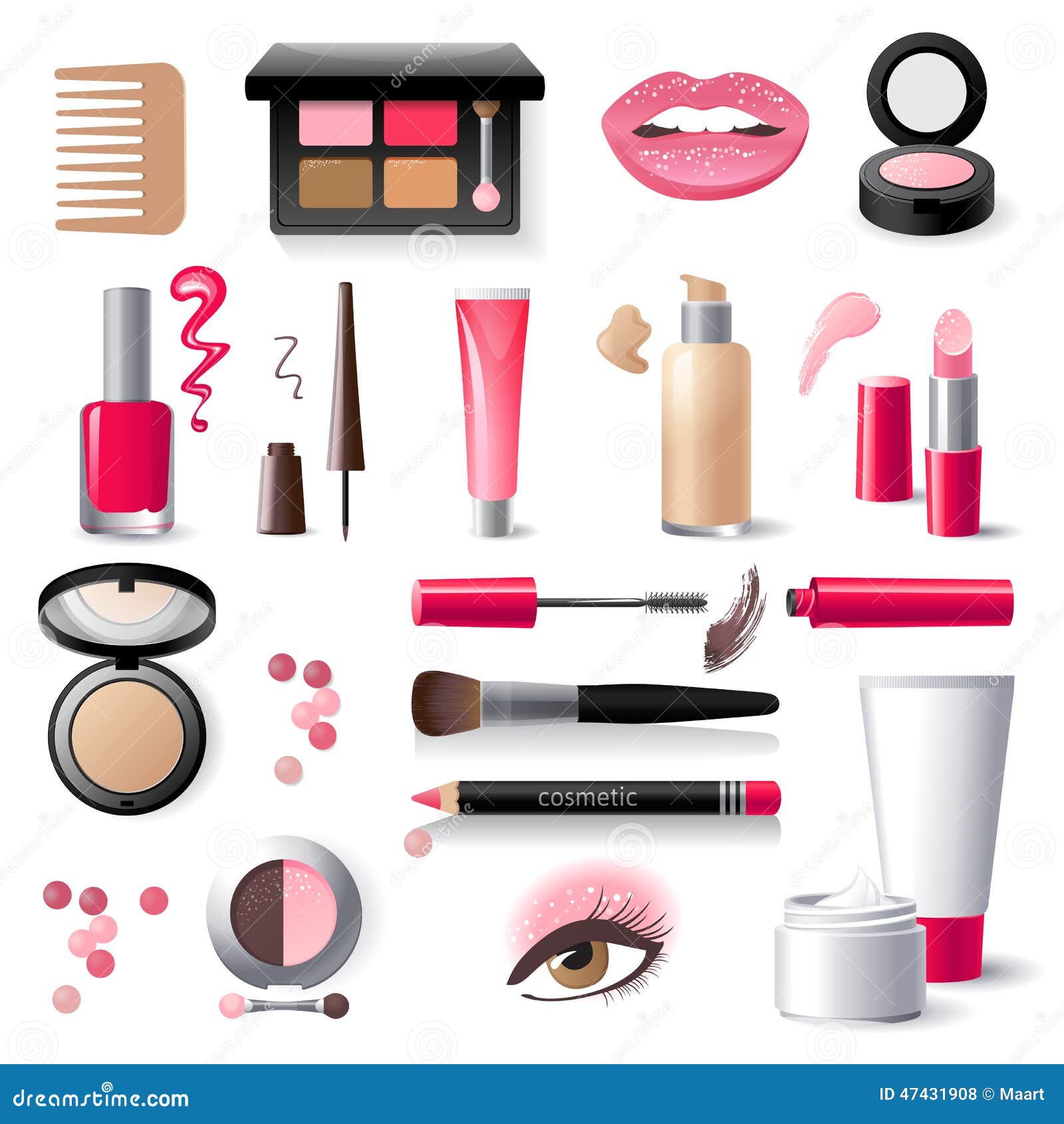 Cosmetics icons stock vector. Illustration of design - 47431908