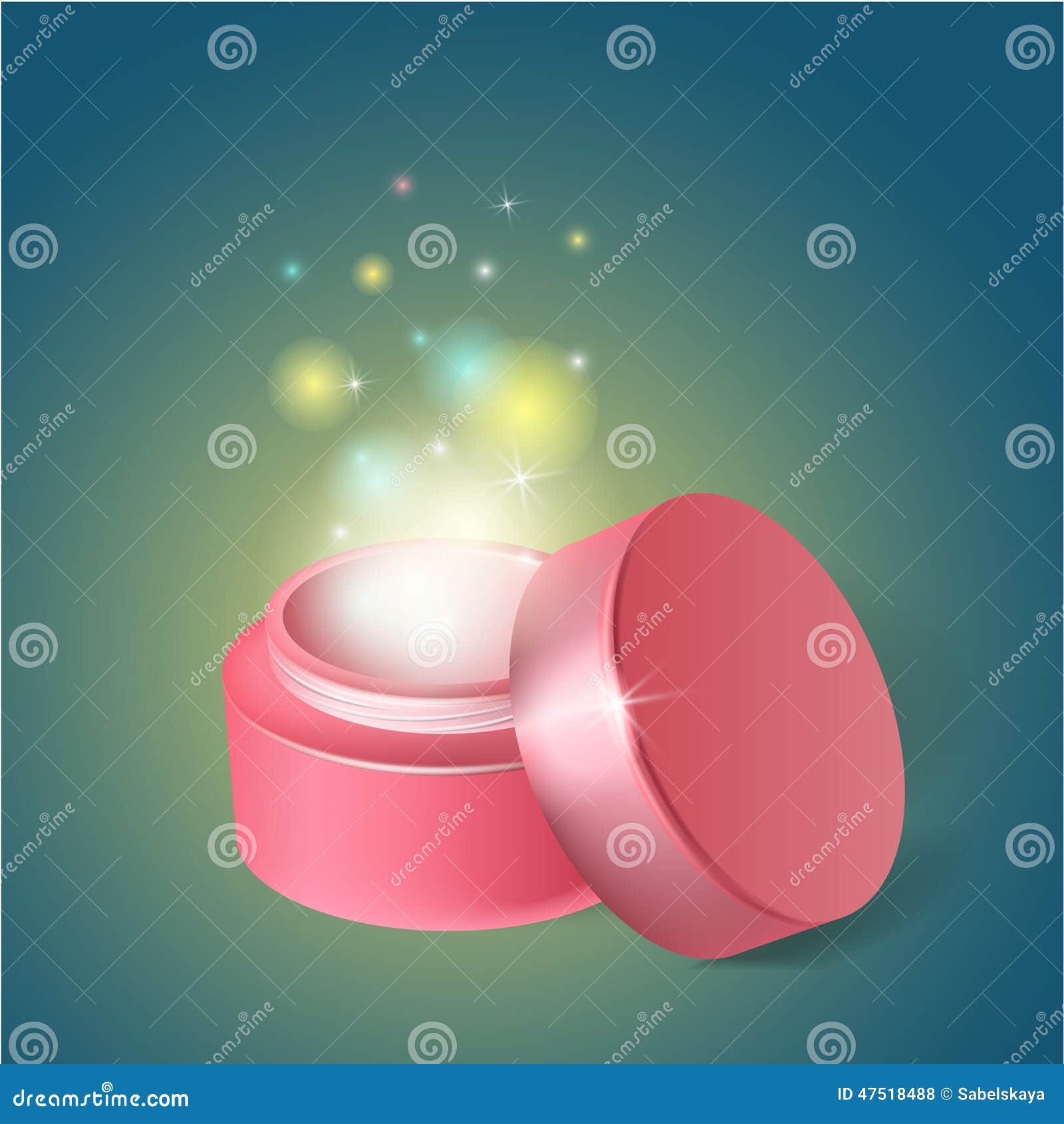 Cosmetics, Jar with a Miracle Cream Stock Vector - Illustration of ...