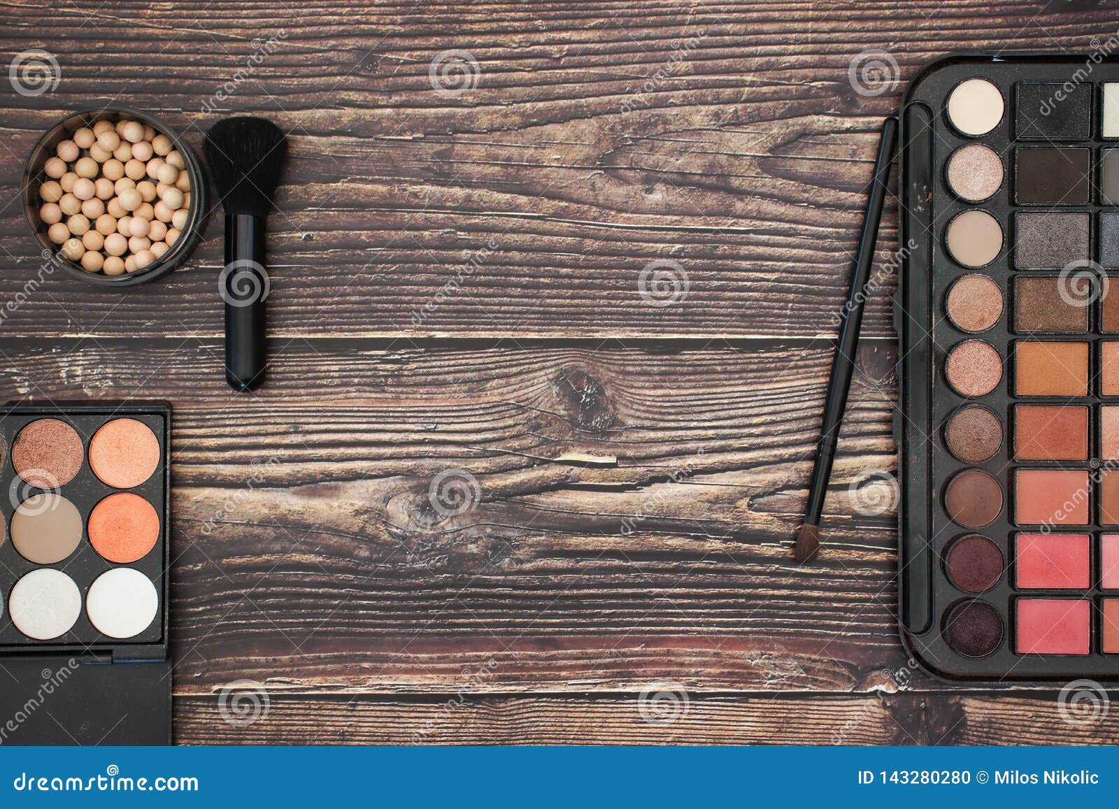 Cosmetics and Make Up Products on Table Stock Photo - Image of perfume ...