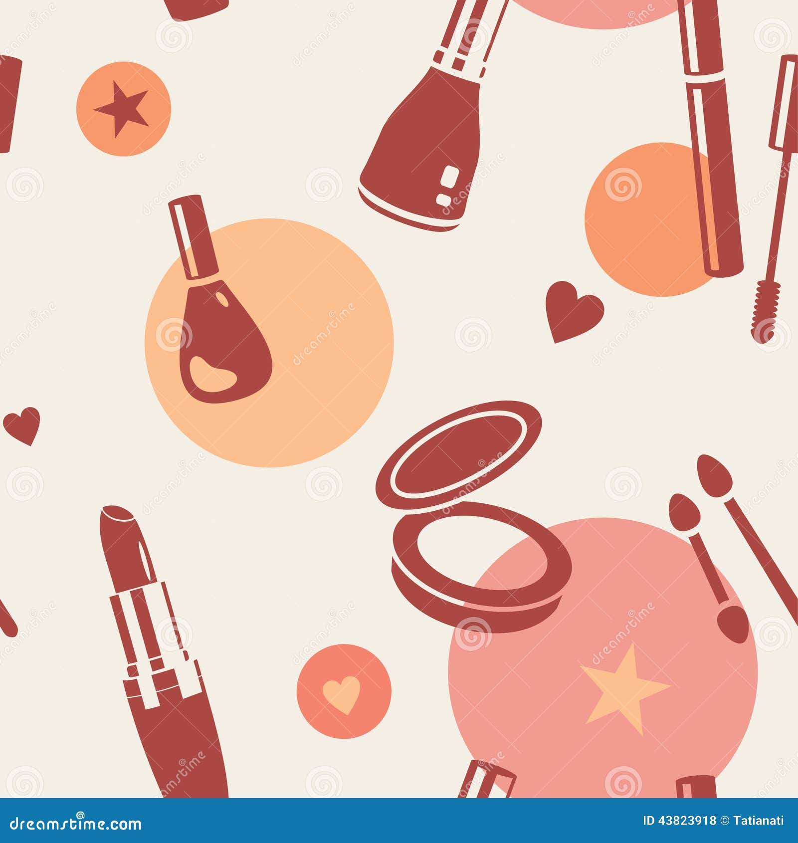 Cosmetics pattern stock vector. Illustration of mascara - 43823918