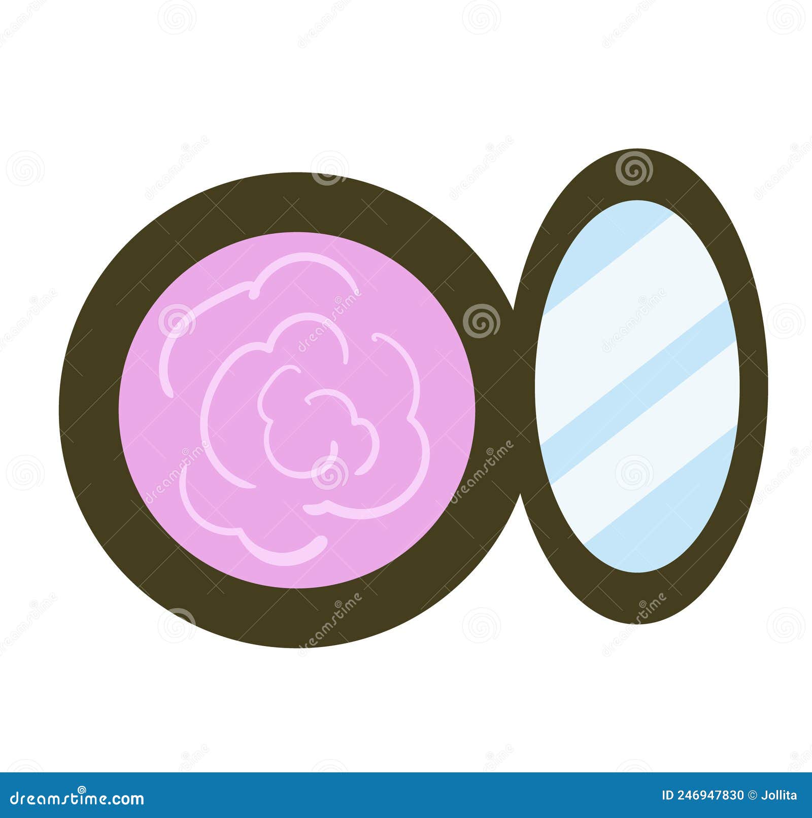 Cosmetics Powder. Flat Vector Illustration Stock Vector - Illustration ...