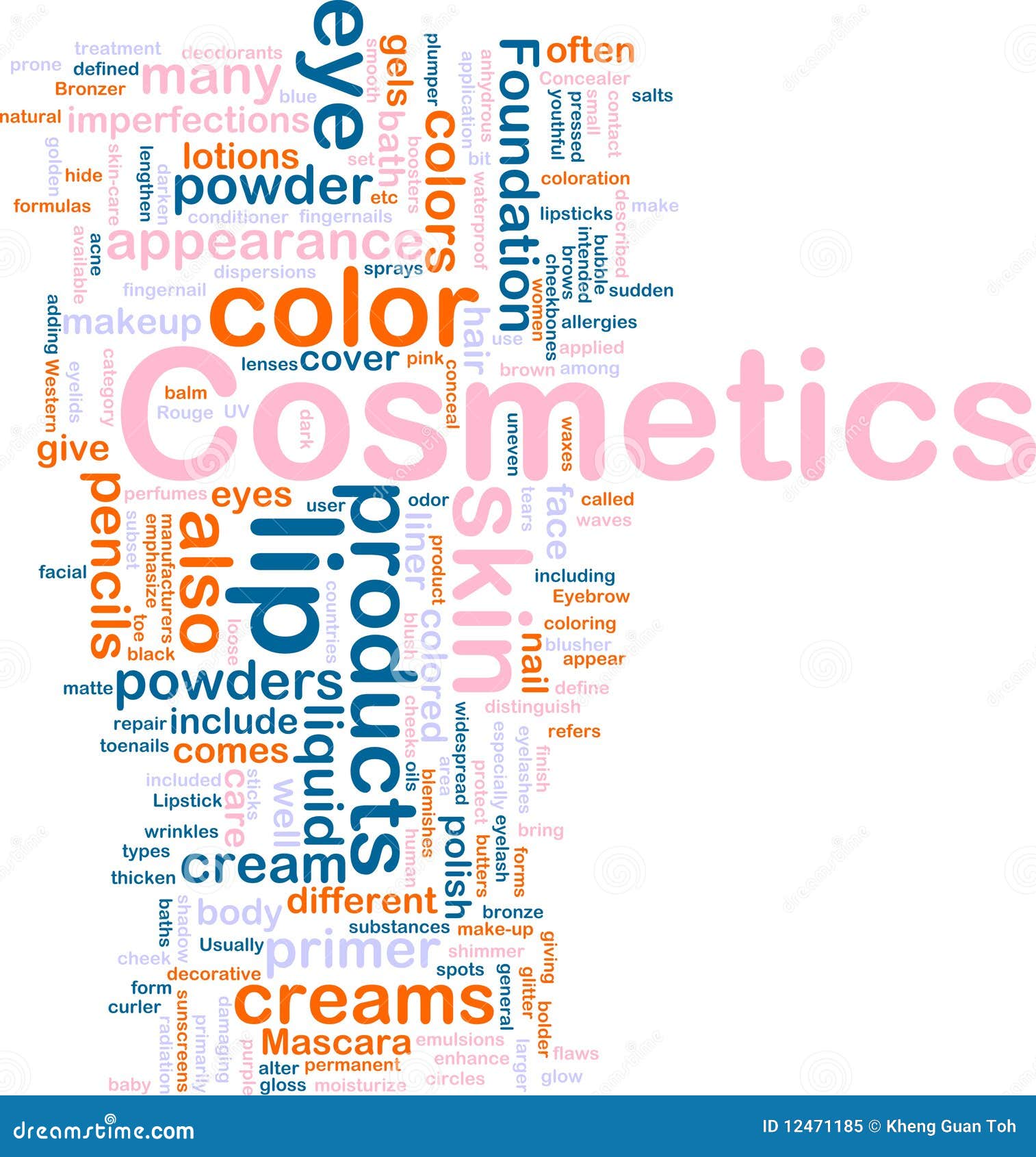 Cosmetics Products Background Concept Stock Illustration - Illustration ...
