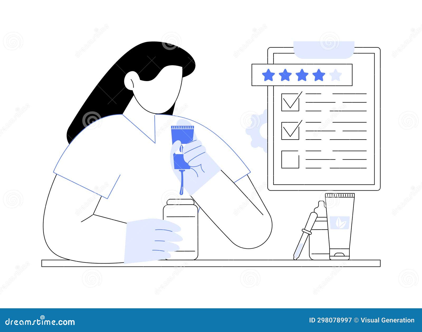 Cosmetics Quality Testing Abstract Concept Vector Illustration. Stock ...