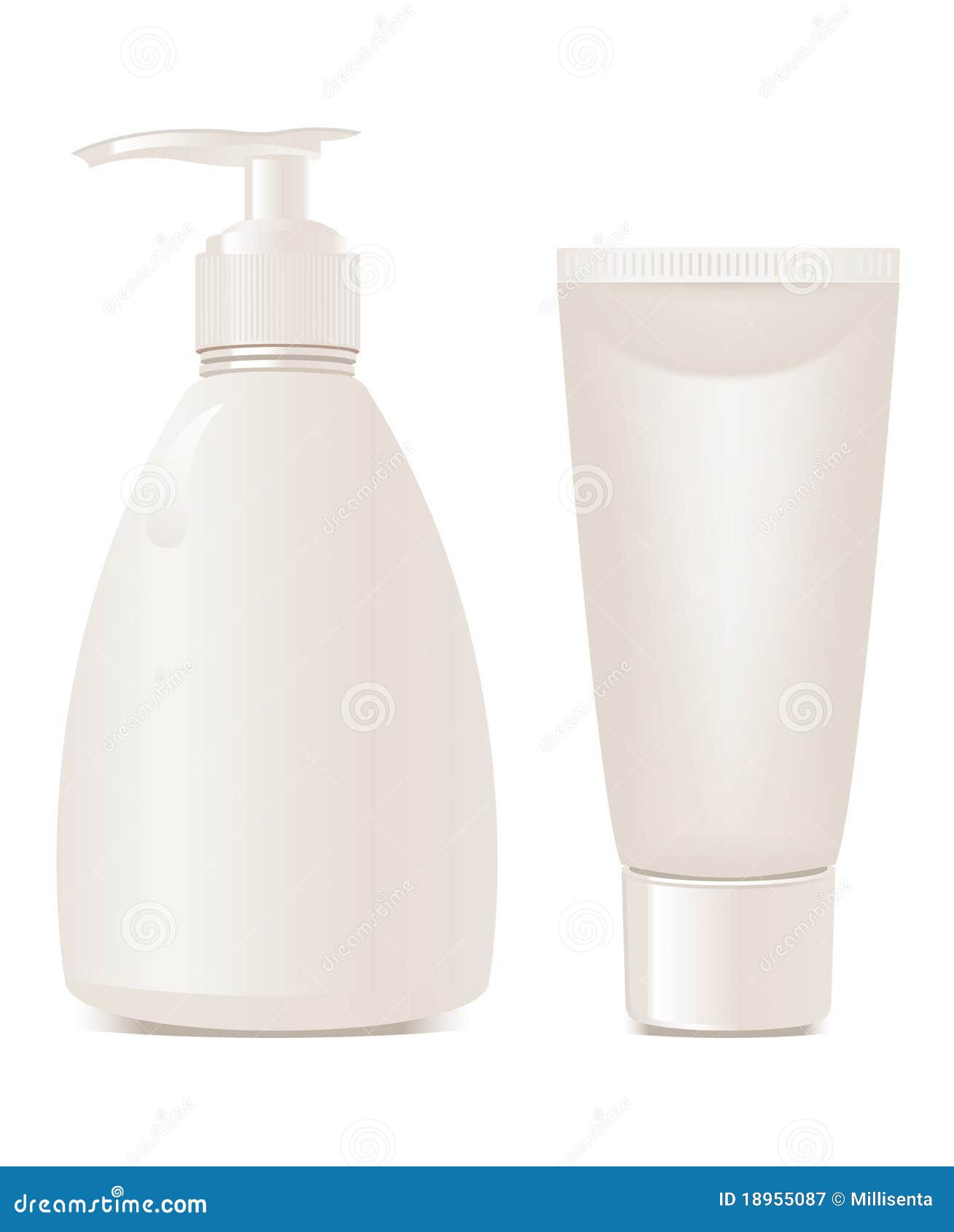 Cosmetics Soap and Gel Containers Stock Vector - Illustration of cream ...