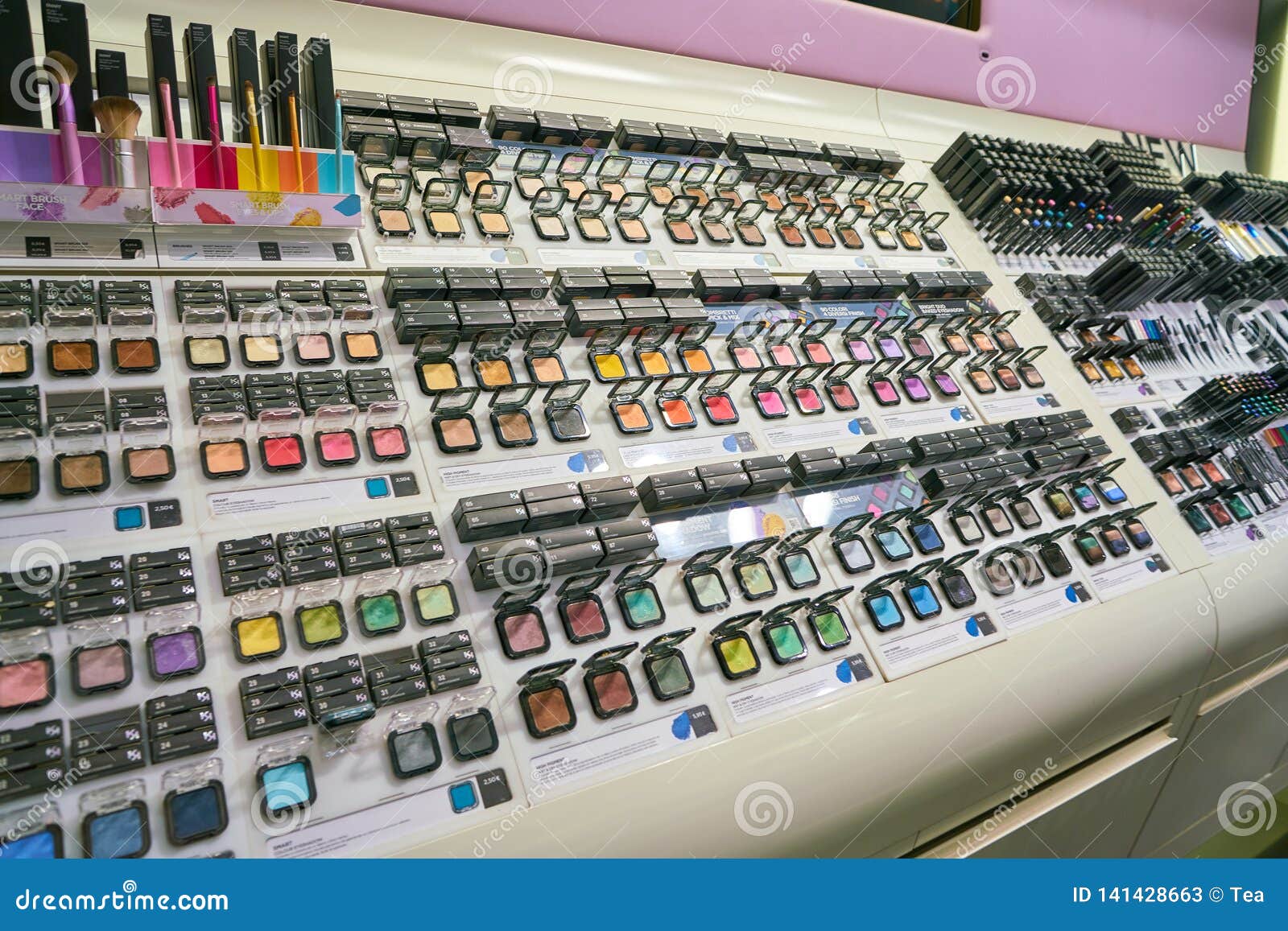 Cosmetics store editorial stock photo. Image of boutique - 141428663