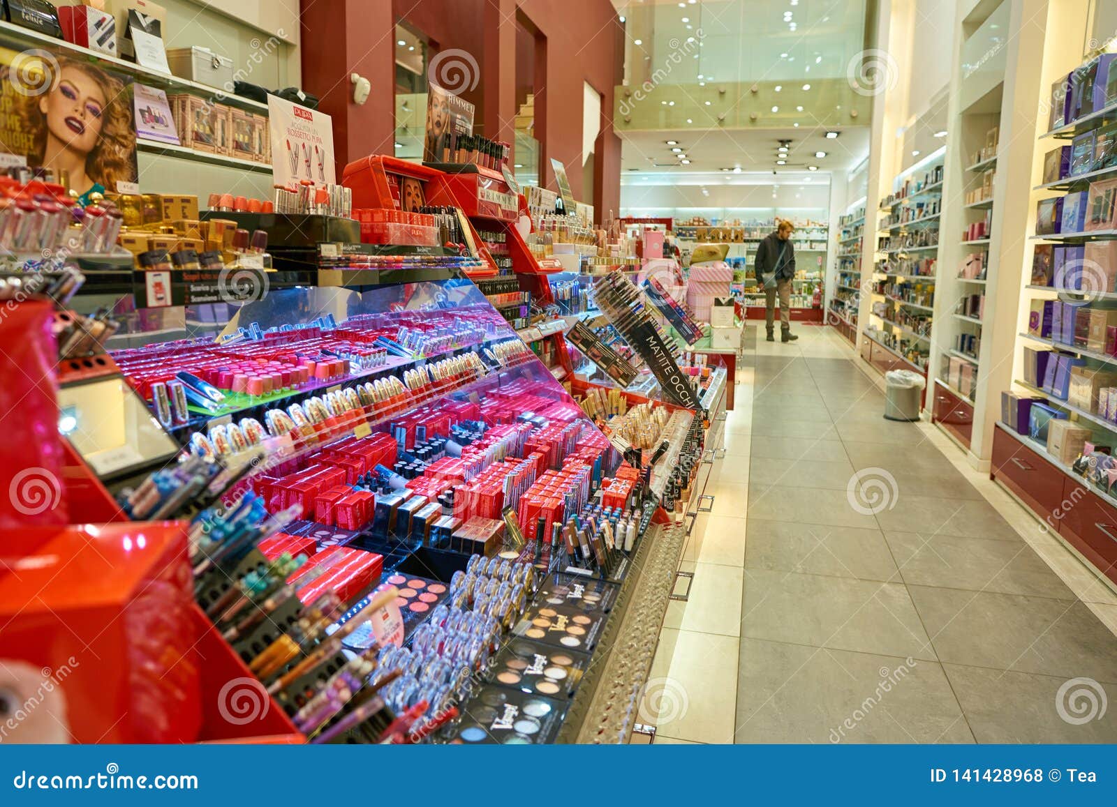 Cosmetics store editorial stock photo. Image of indoor - 141428968