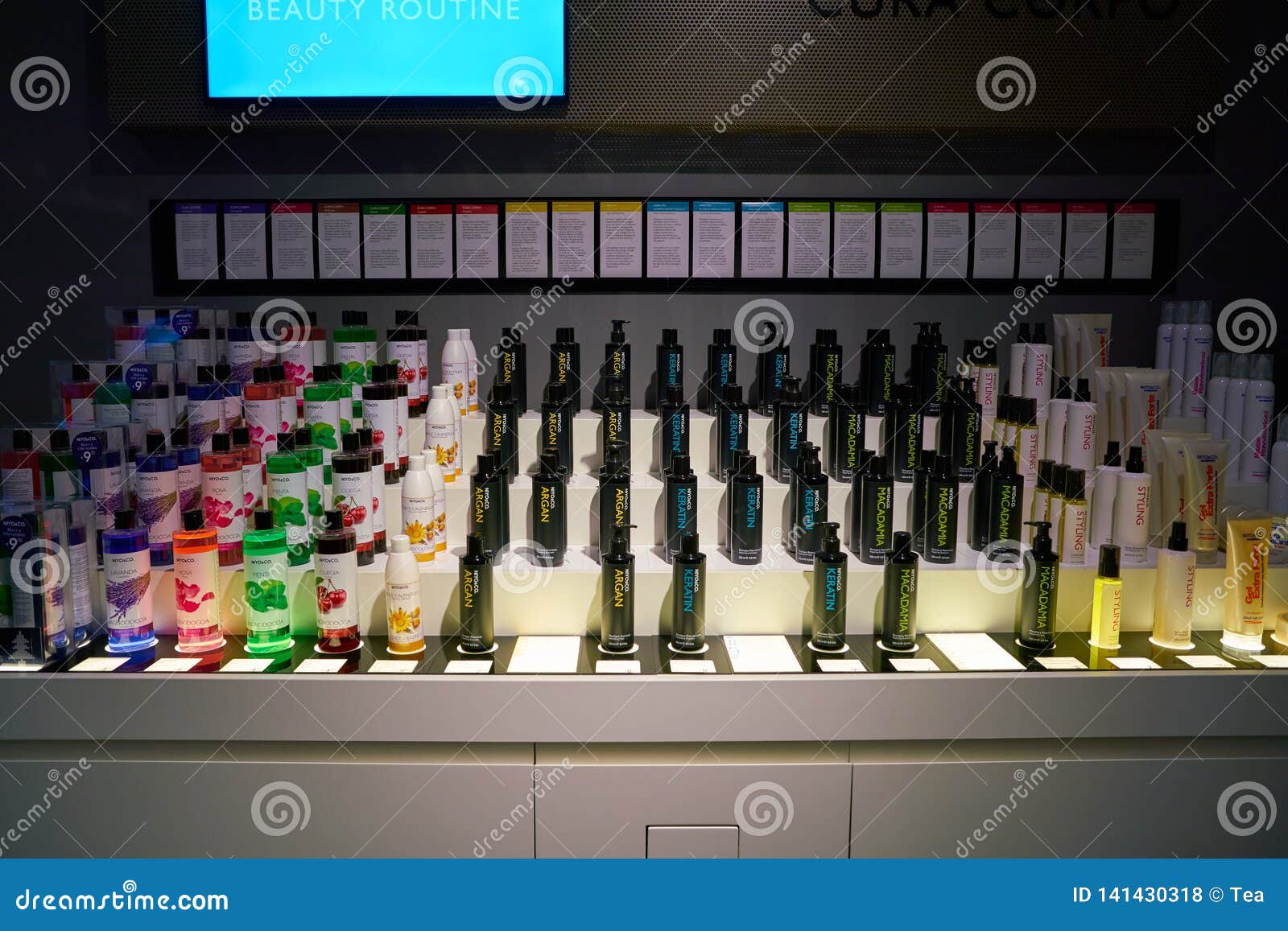 Cosmetics store editorial stock photo. Image of luxurious - 141430318