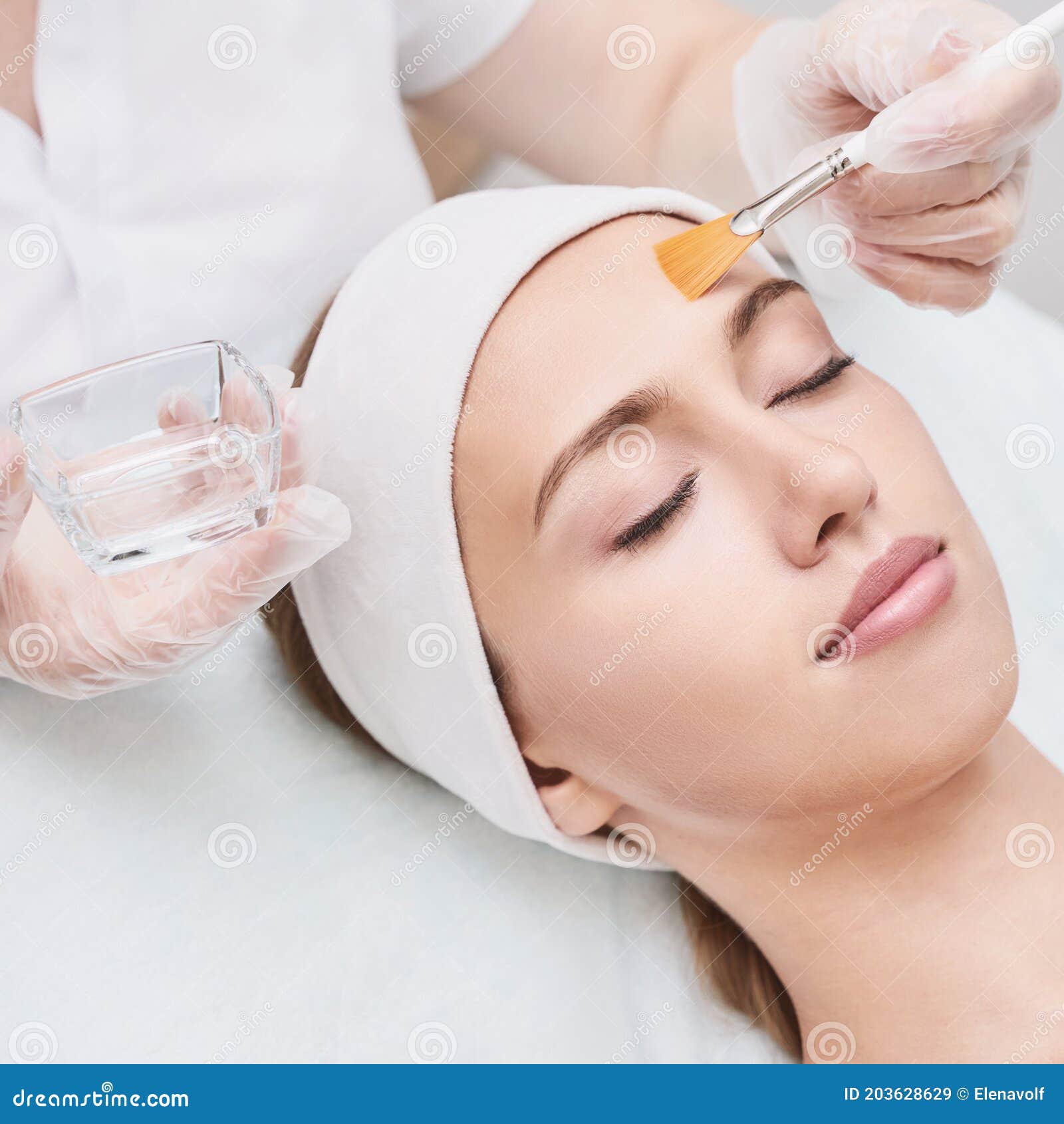 Cosmetology Beauty Procedure Young Woman Skin Care Stock Image Image