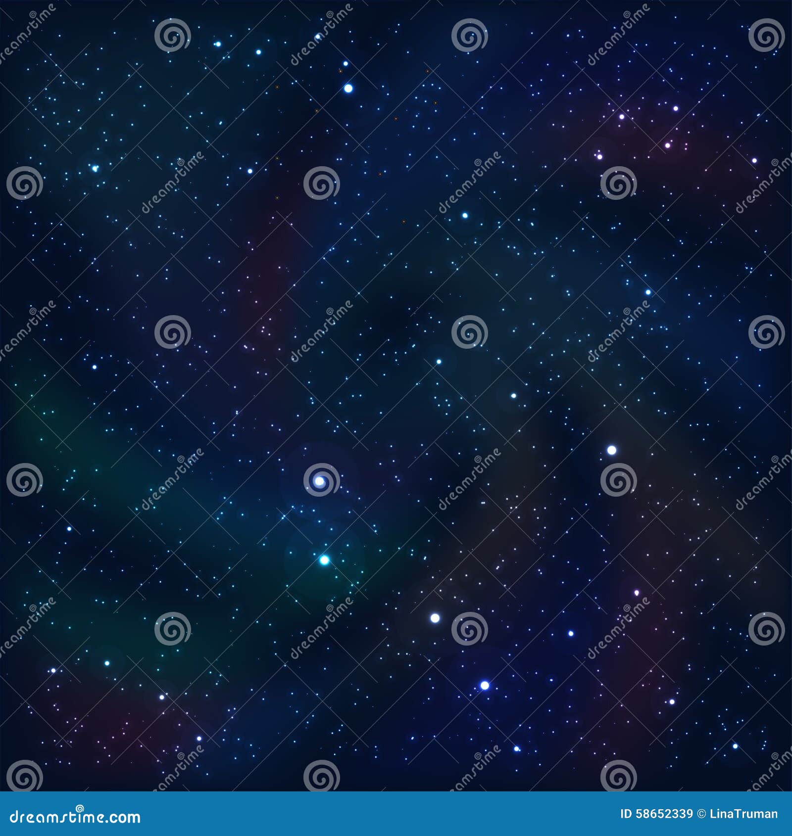 Cosmic Abstract Background with Stars and Nebulas. Stock Vector ...