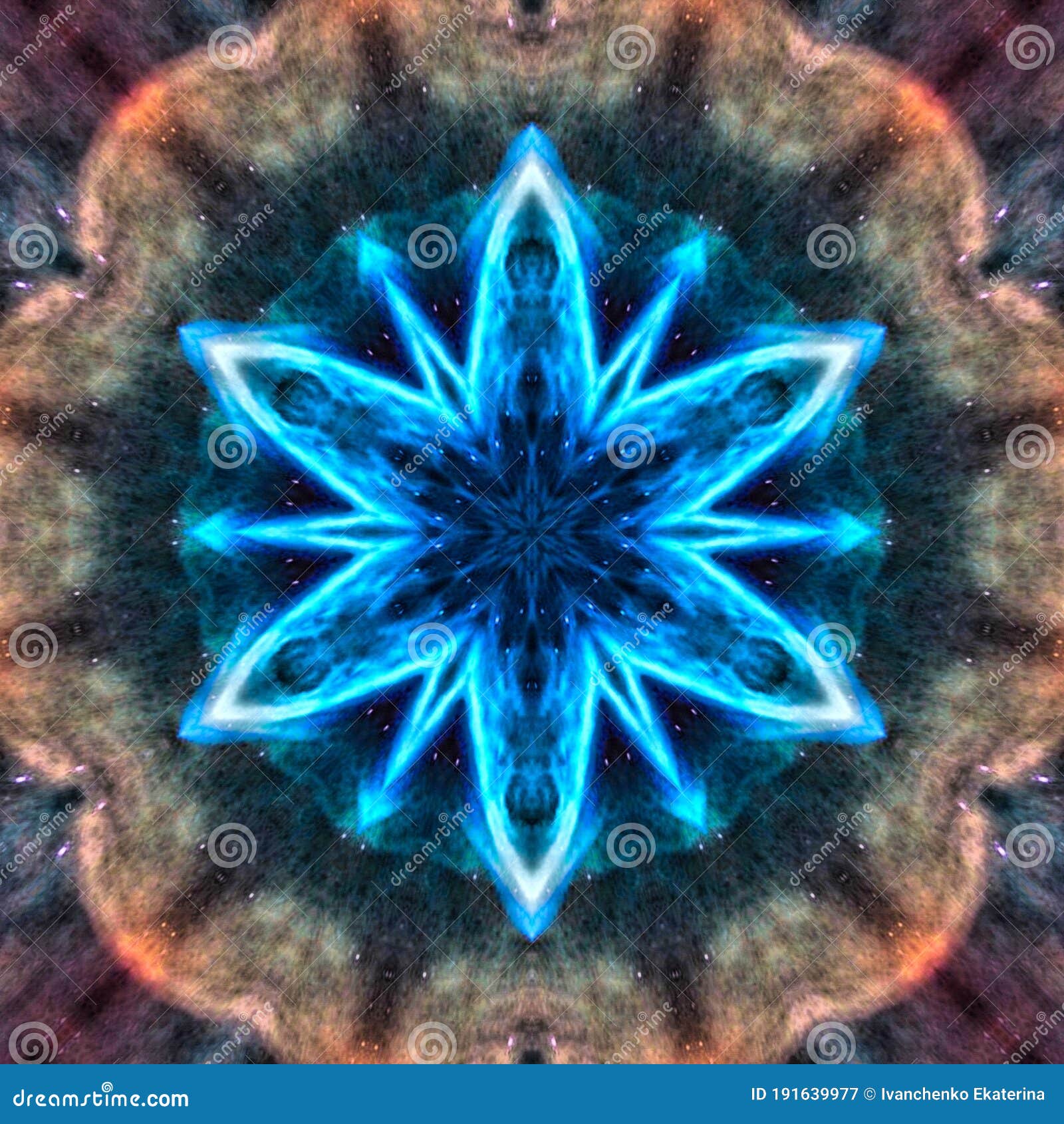 Cosmic Abstraction with a Star. Stock Illustration - Illustration of ...