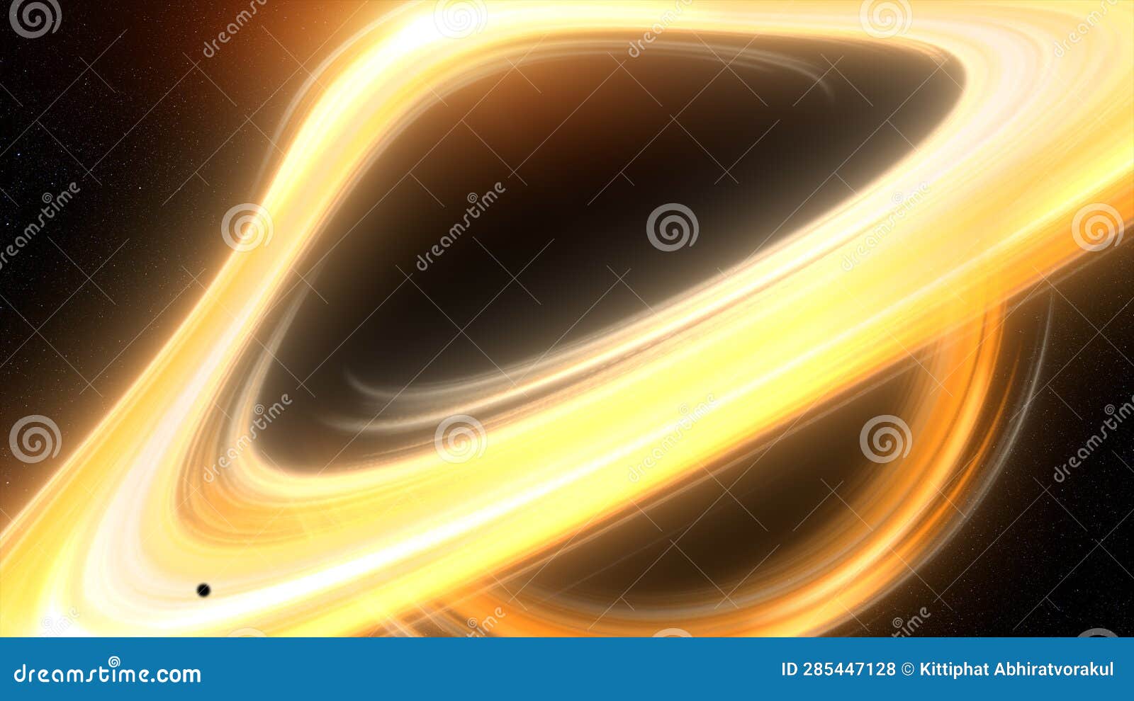 Cosmic Abyss a Futuristic Black Hole Simulation Stock Illustration ...