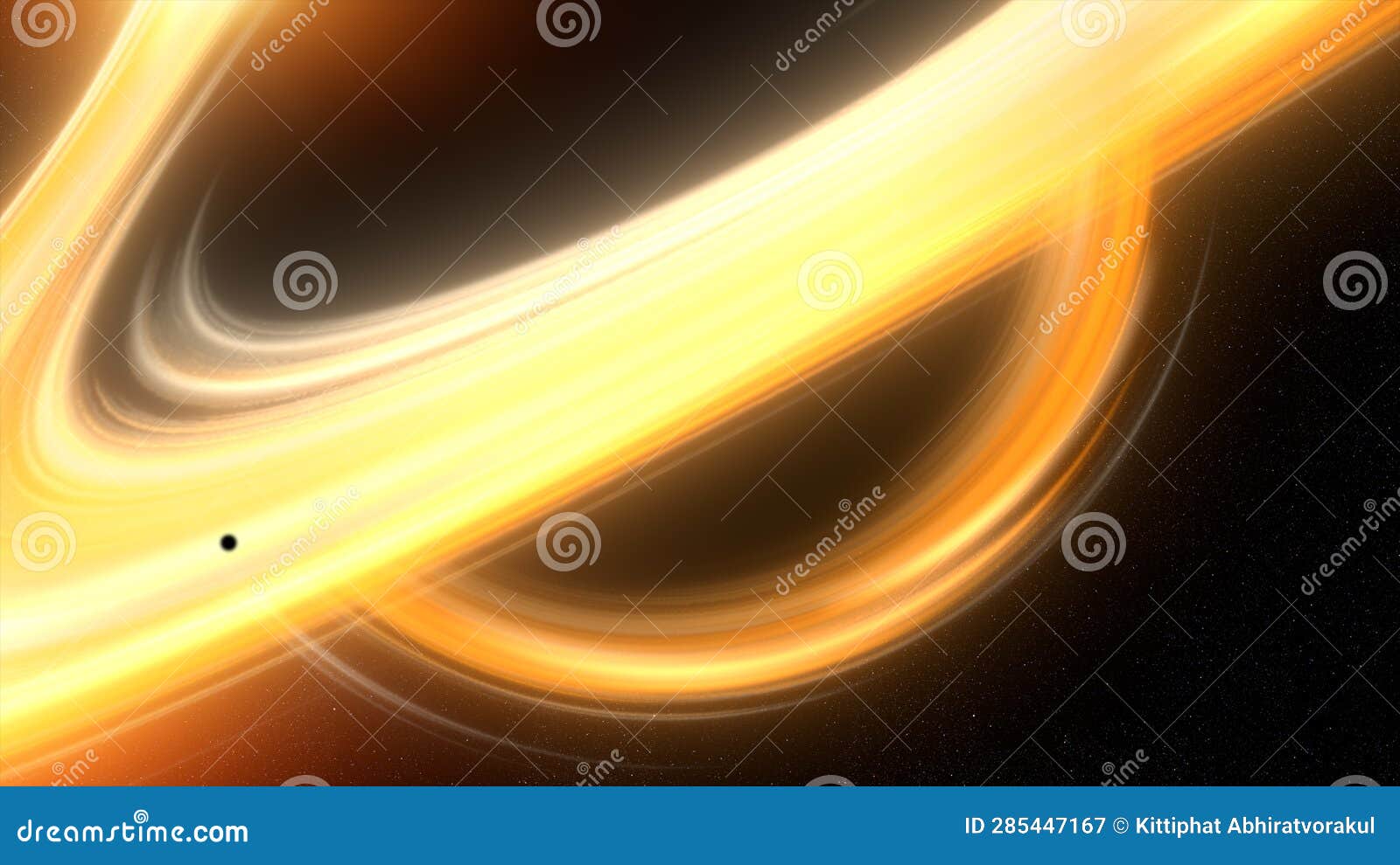 Cosmic Abyss a Futuristic Black Hole Simulation Stock Illustration ...