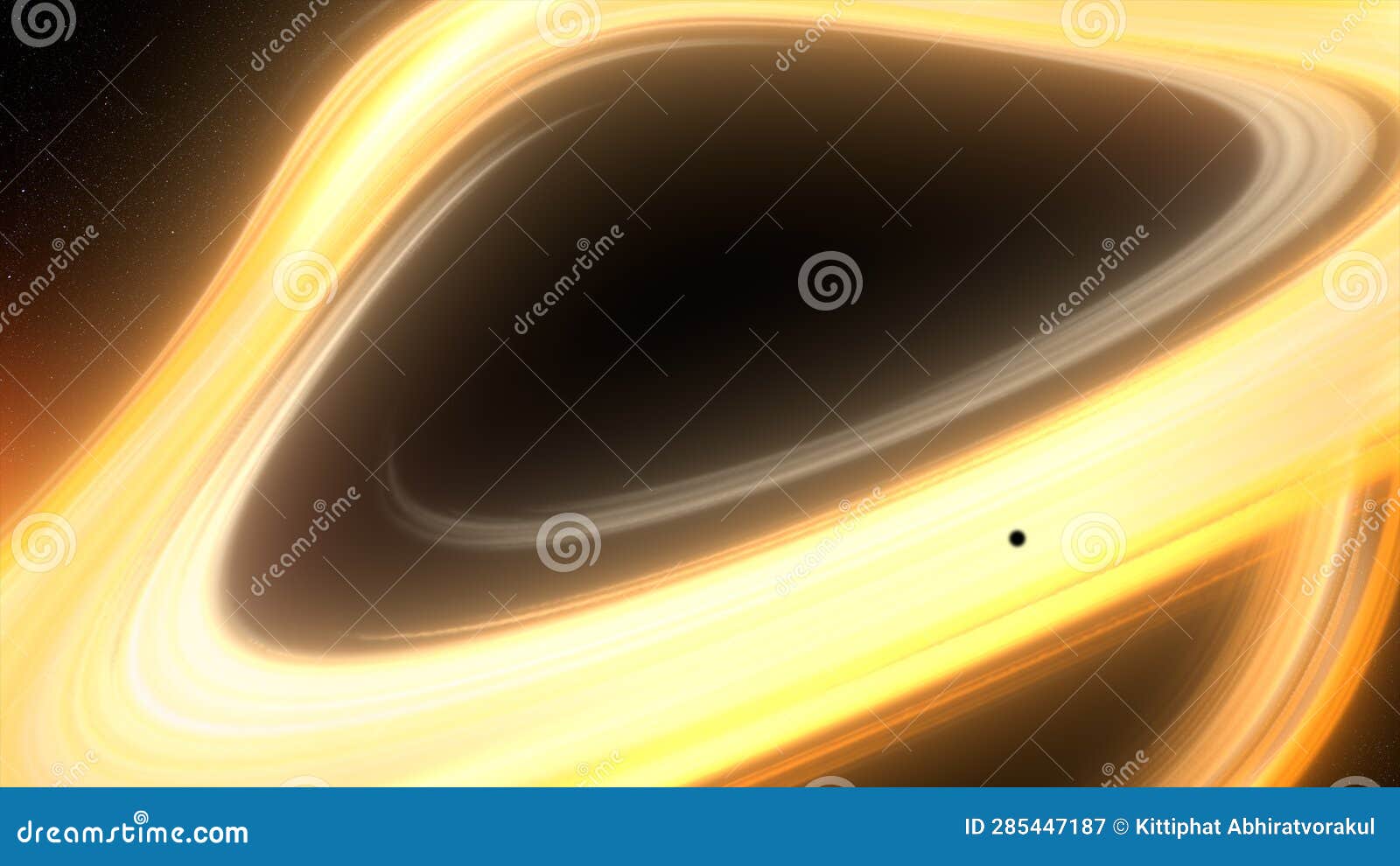 Cosmic Abyss a Futuristic Black Hole Simulation Stock Illustration ...