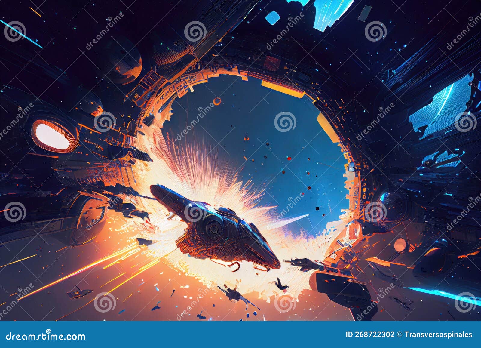Cosmic Adventure: a Journey through the Universe Stock Illustration ...