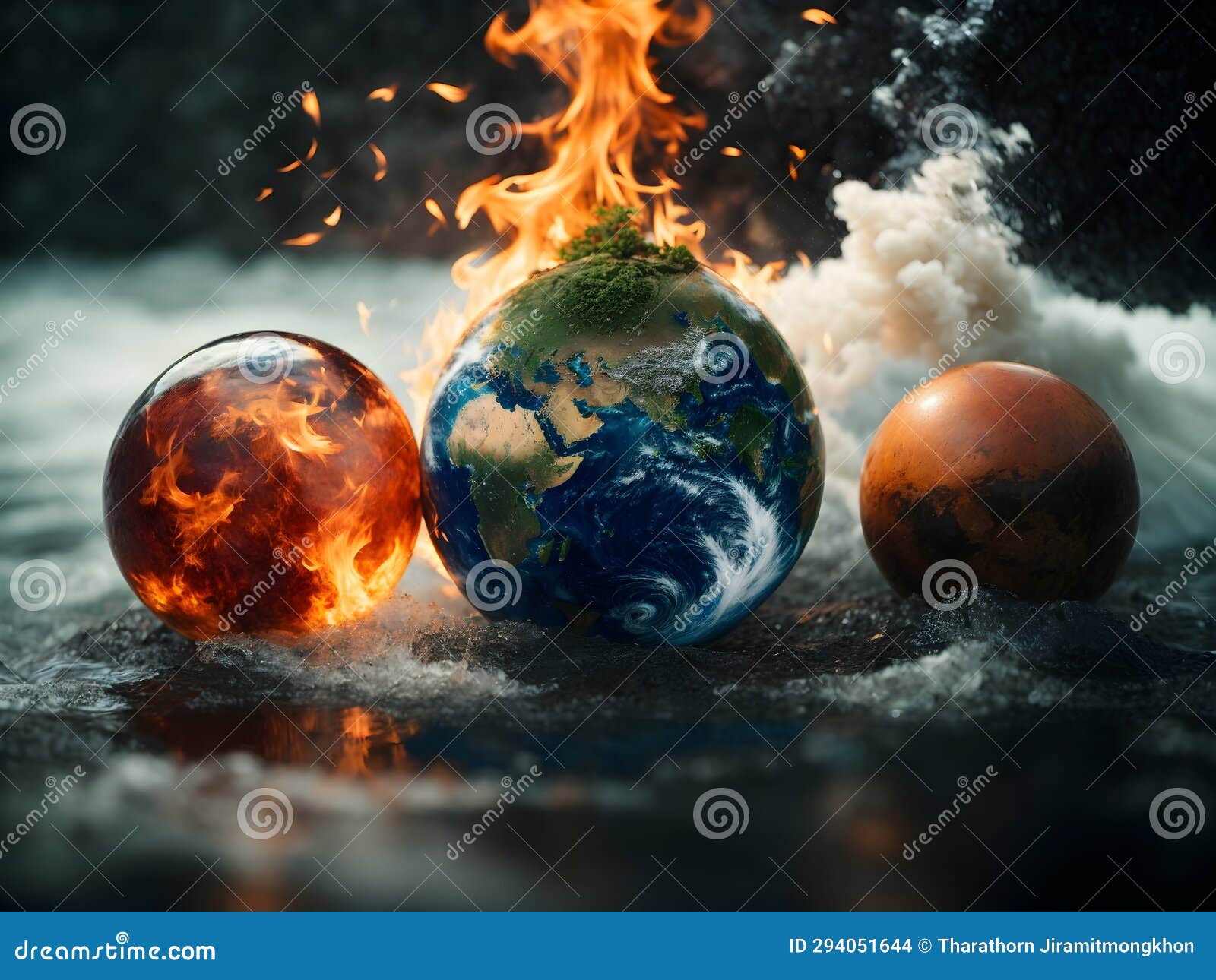 Cosmic Alchemy: the Dance of Elemental Forces in Nature S Palette Stock ...