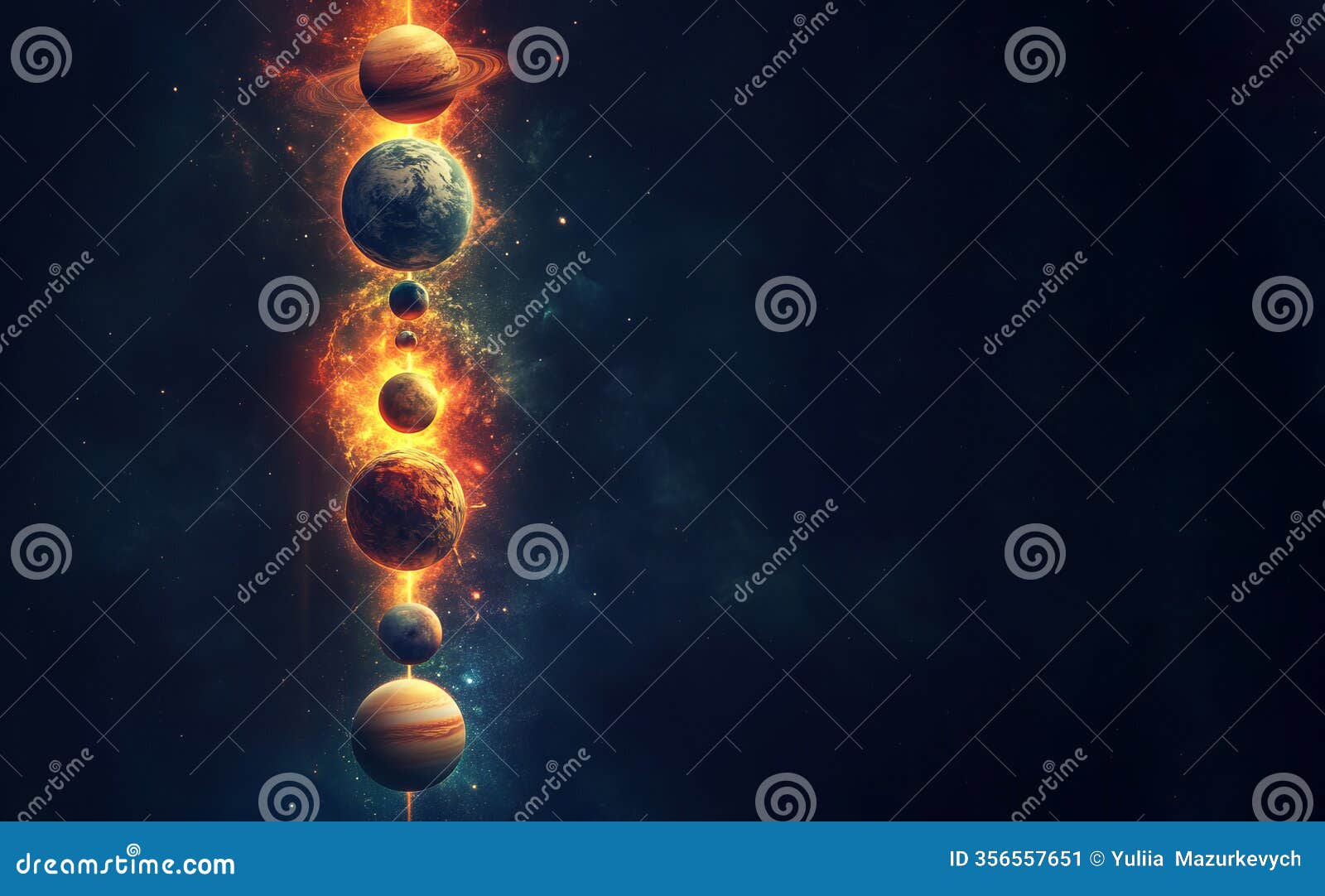 Cosmic Alignment of Planets Including Venus, Mars, Jupiter, Saturn, and ...