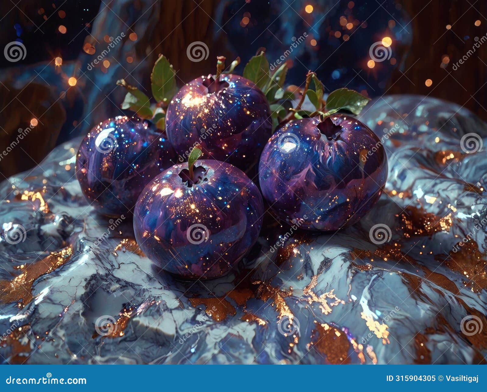 Cosmic Apples in Enchanted Setting Stock Image - Image of traditional ...