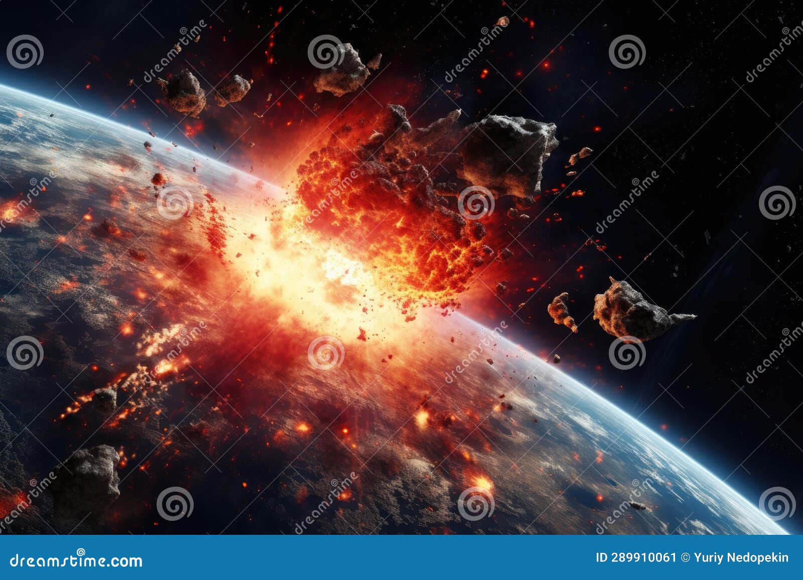 Cosmic Armageddon, Judgment Day of Planet Earth Stock Image - Image of ...