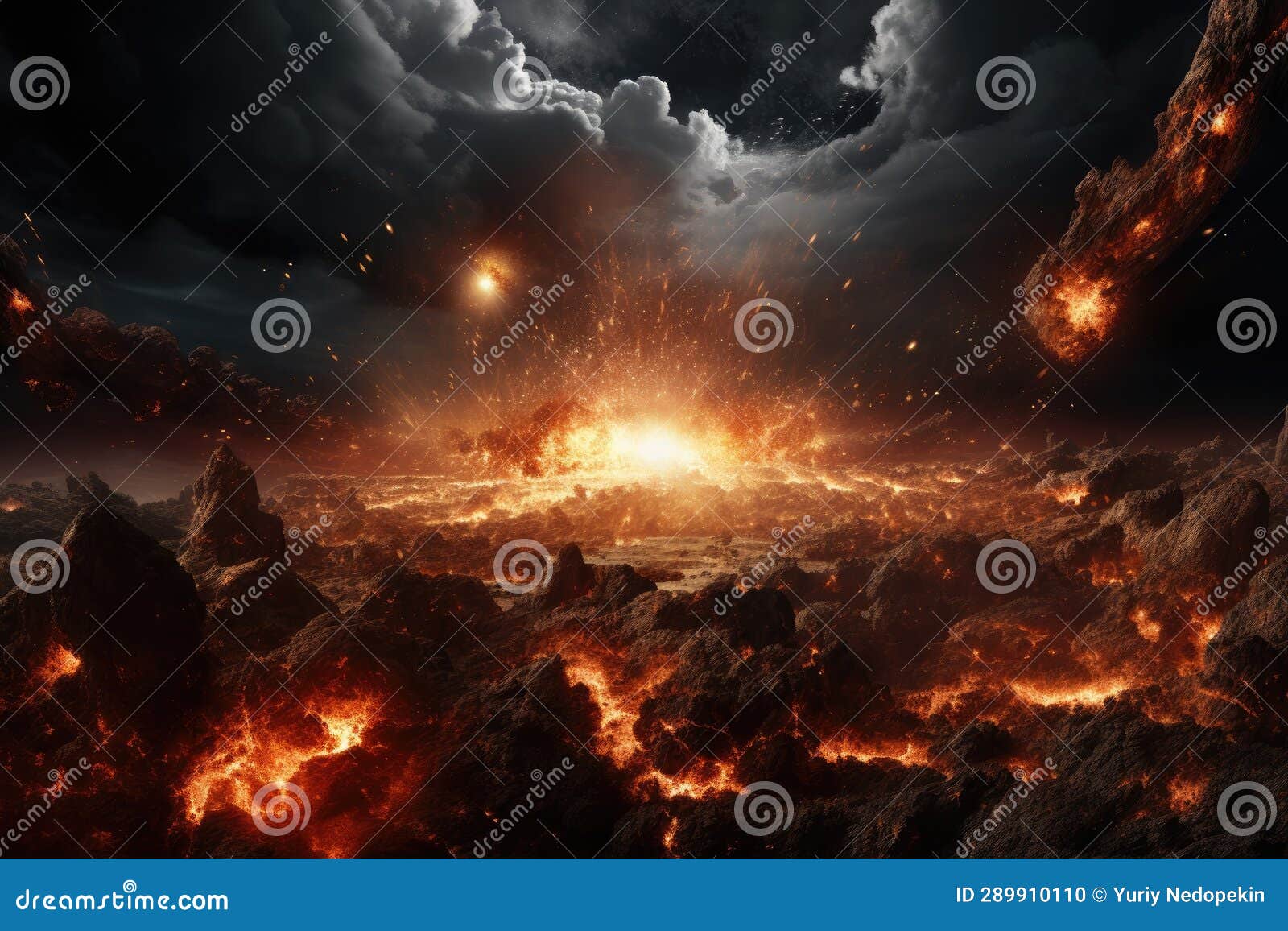 Cosmic Armageddon, Judgment Day of Planet Earth Stock Photo - Image of ...