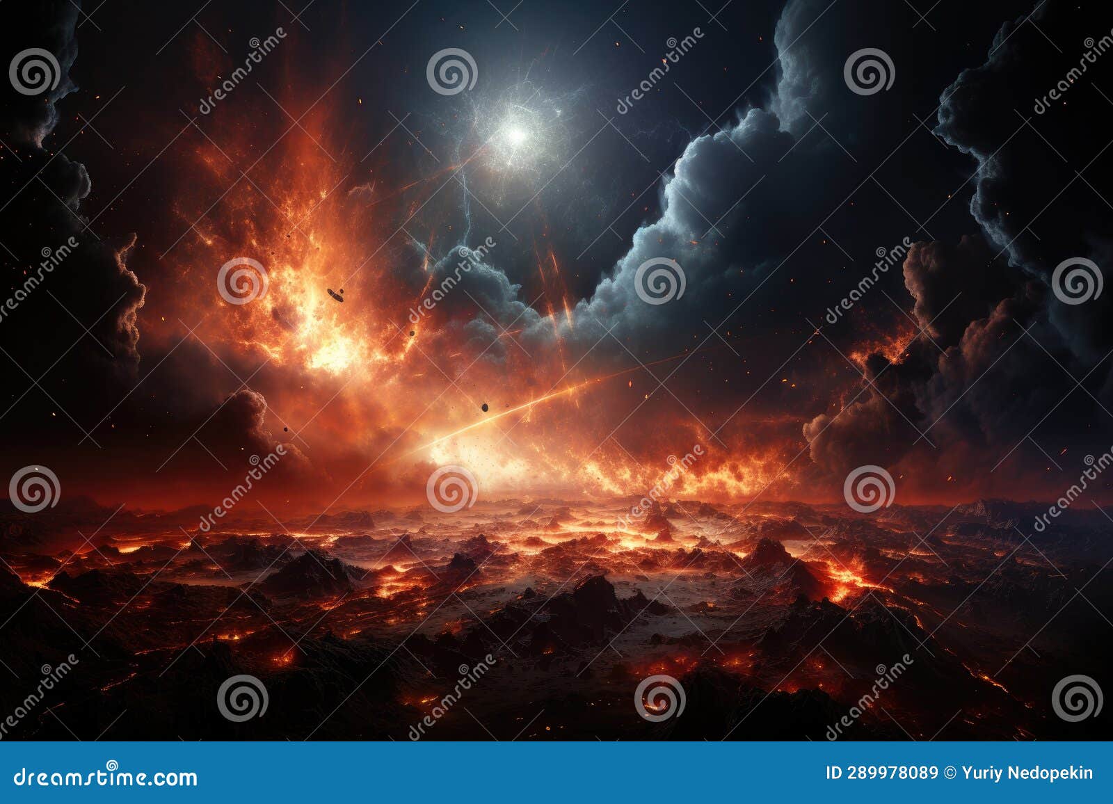 Cosmic Armageddon, Judgment Day of Planet Earth Stock Image - Image of ...