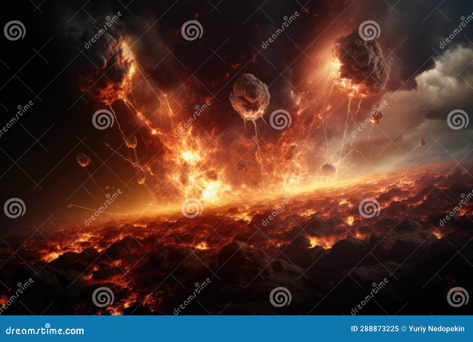 Cosmic Armageddon, Judgment Day of Planet Earth Stock Image - Image of ...