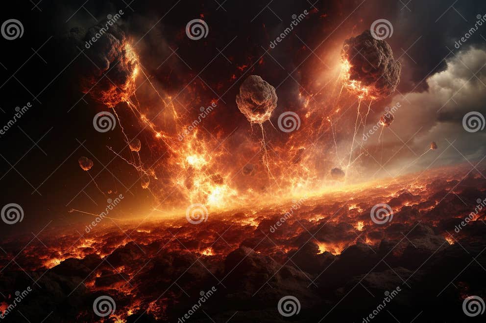 Cosmic Armageddon, Judgment Day of Planet Earth Stock Image - Image of armageddon, judgment ...