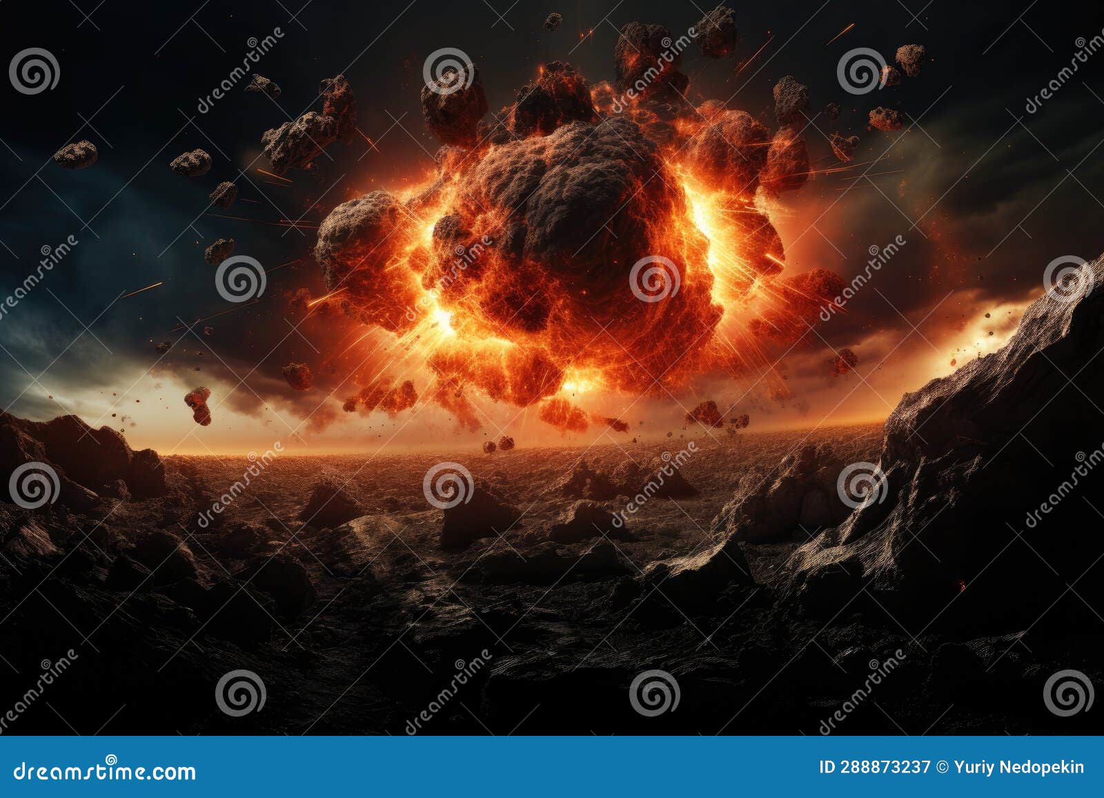 Cosmic Armageddon, Judgment Day of Planet Earth Stock Image - Image of ...