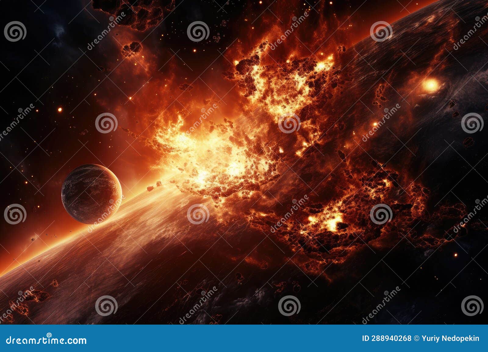 Cosmic Armageddon, Judgment Day of Planet Earth Stock Photo - Image of ...