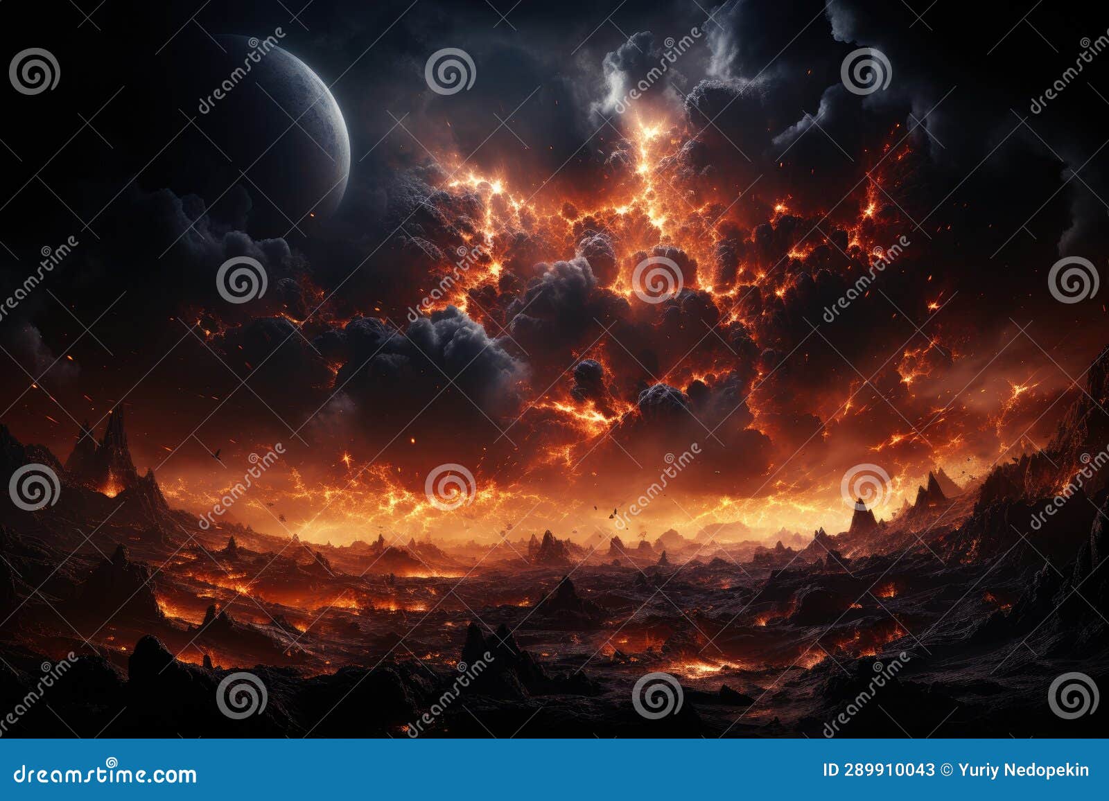 Cosmic Armageddon, Judgment Day of Planet Earth Stock Image - Image of ...
