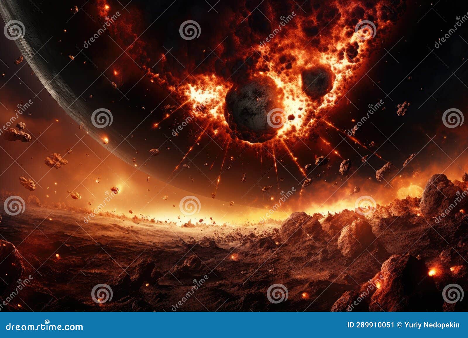 Cosmic Armageddon, Judgment Day of Planet Earth Stock Image - Image of ...